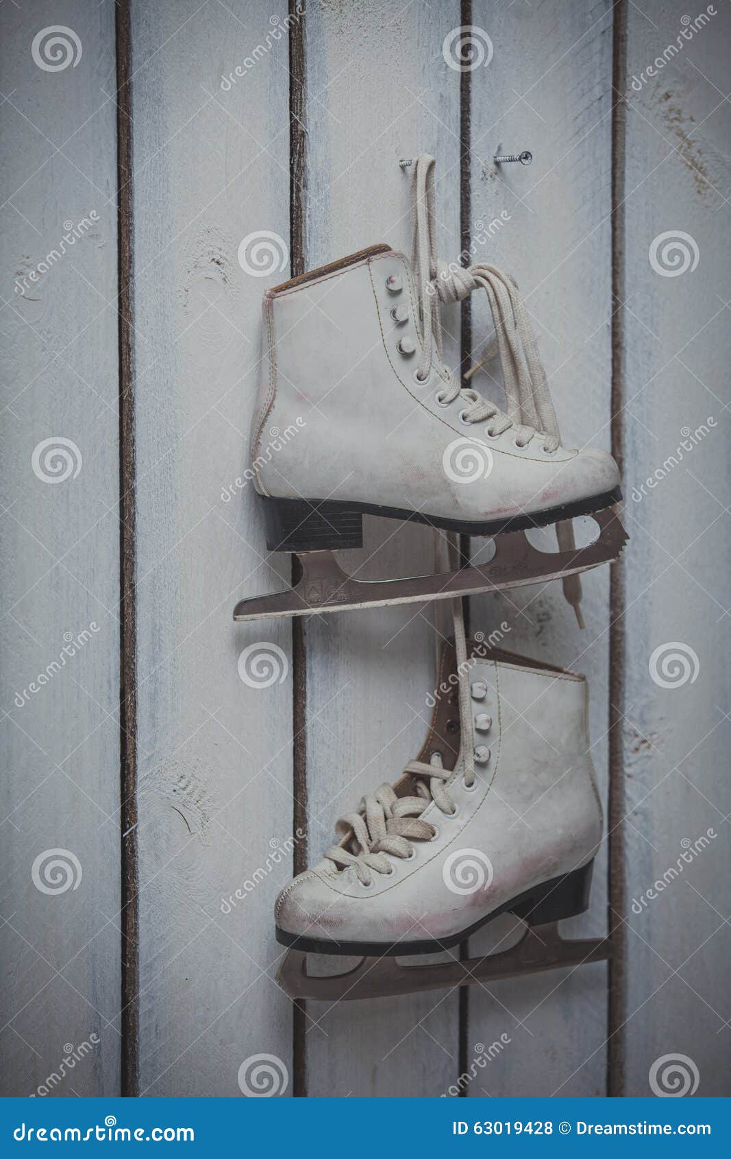 White Ice Skates stock photo. Image of studio, skates - 63019428