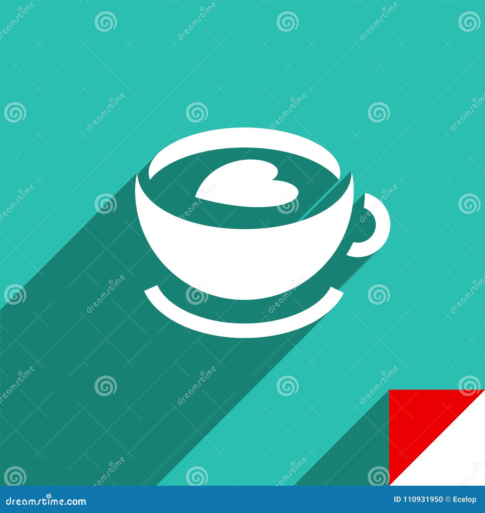 Icon on square sticker stock vector. Illustration of shape - 110931950