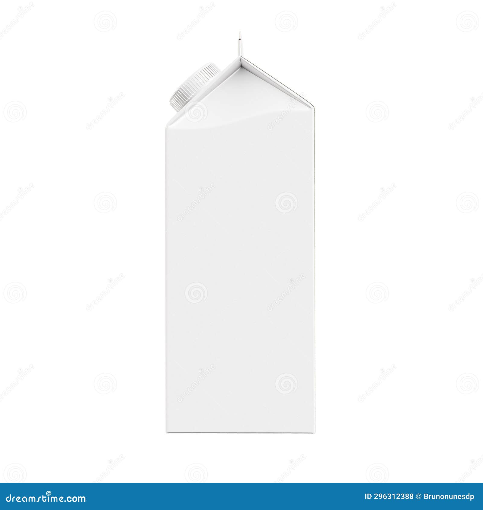 A White Image of a Milk Pack Isolated in a Default Background Stock ...
