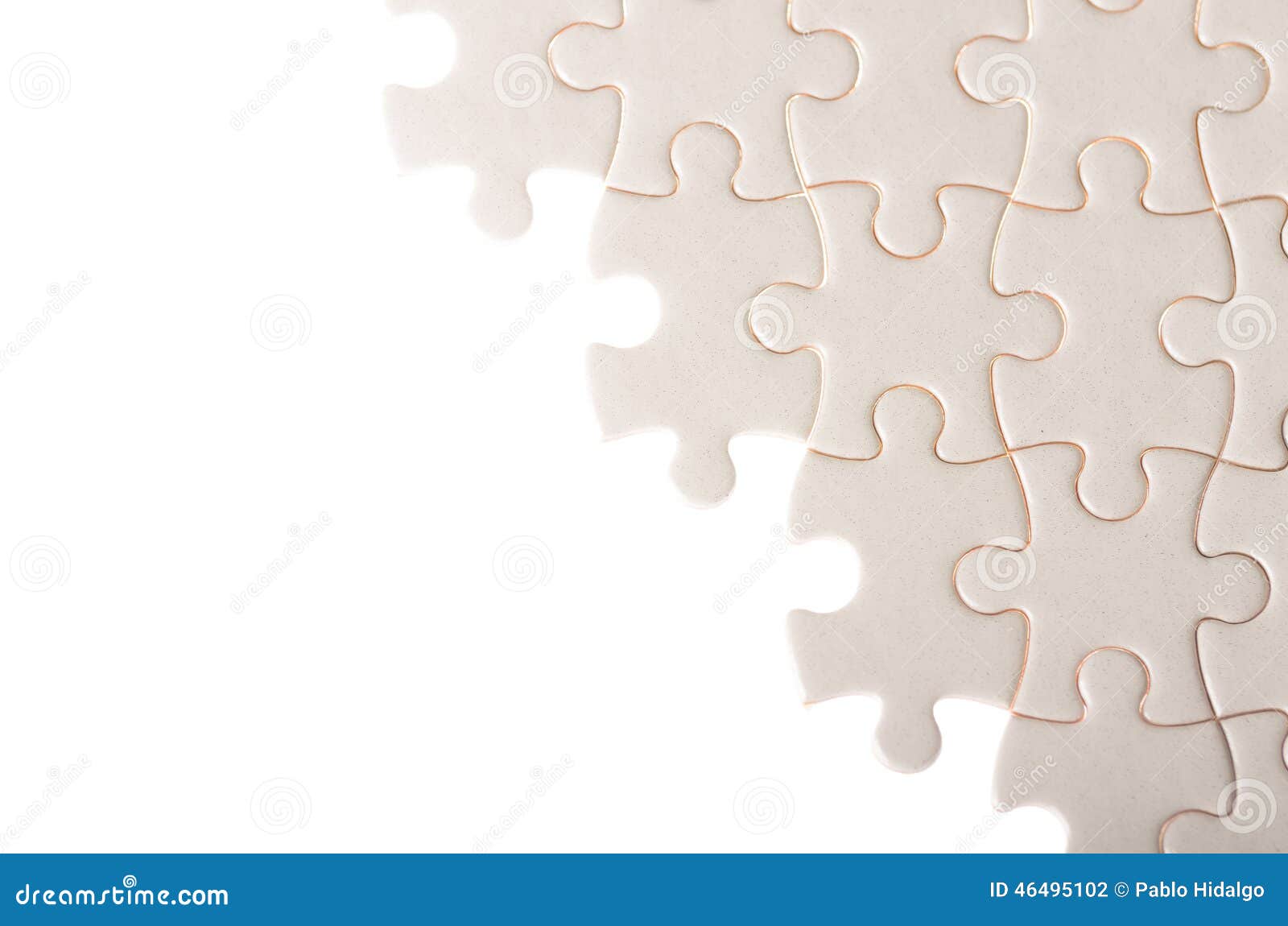 White Incomplete Jigsaw Puzzle Stock Photo - Image of assemble ...