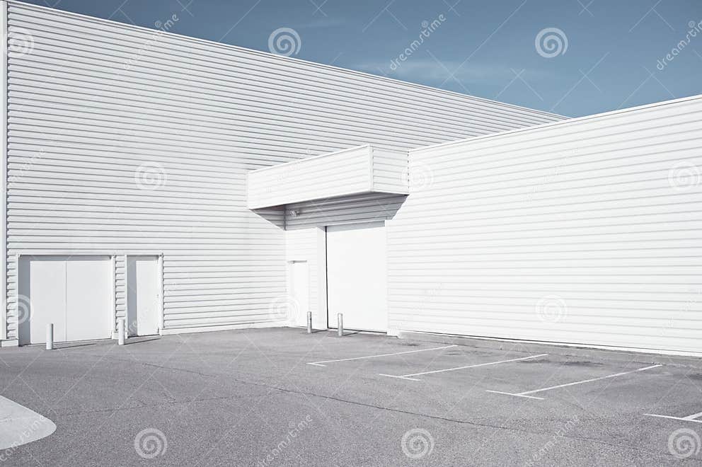 White Industrial Architecture Stock Image - Image of color, industry ...