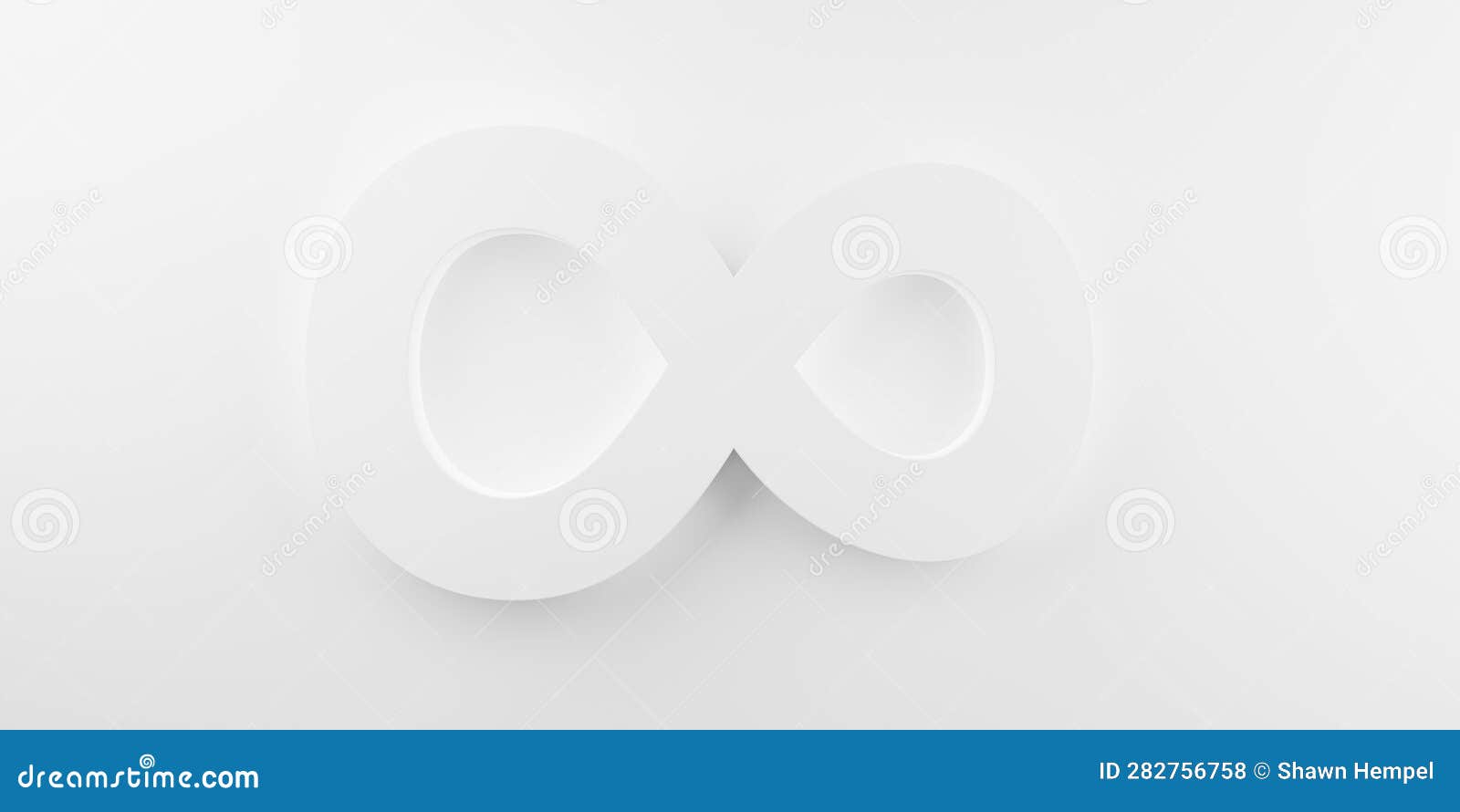 White Infinity or Eternity Loop Symbol on White Background, Abstract ... White Infinity or Eternity Loop Symbol on White Background, Abstract ...