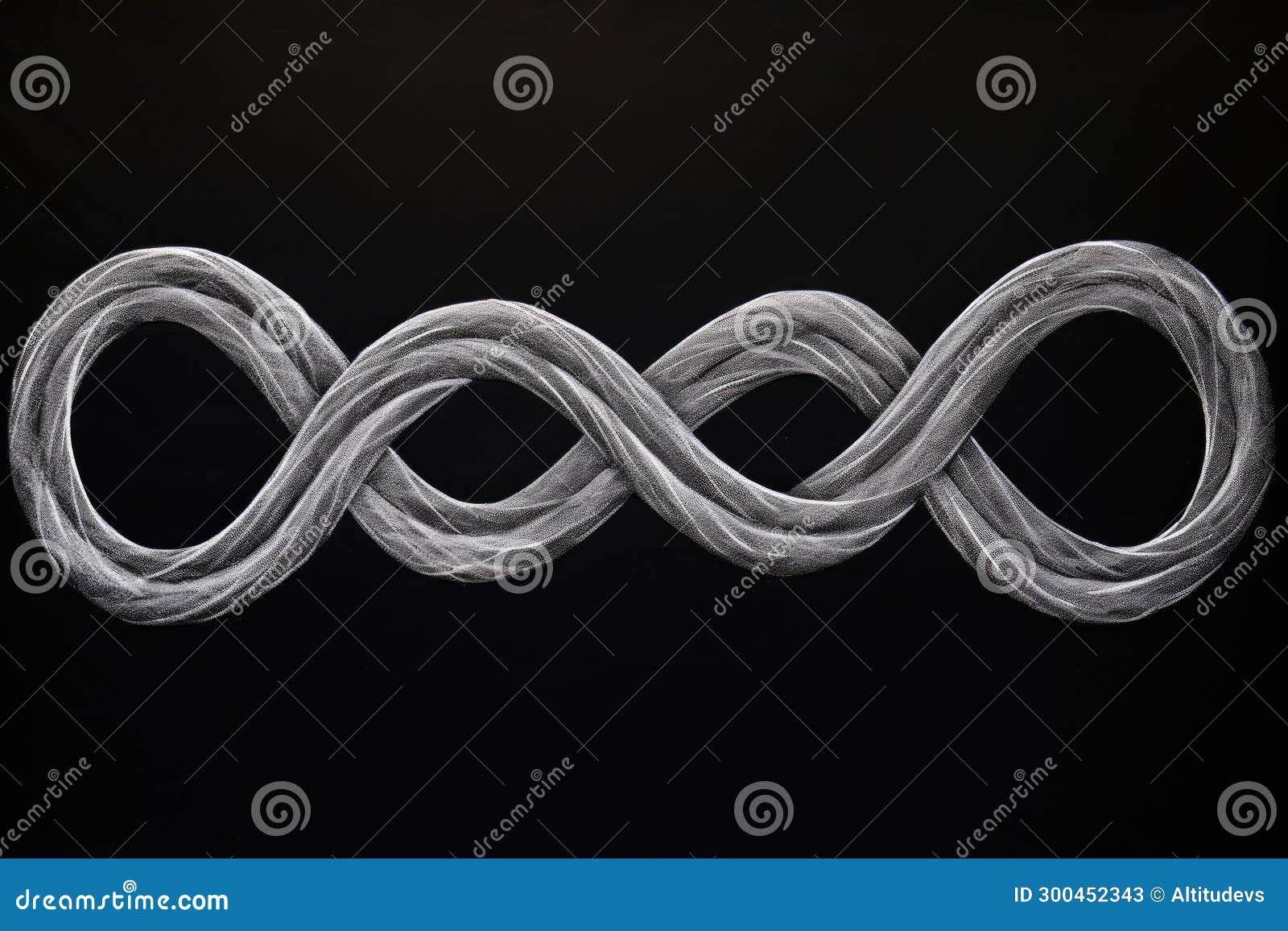 A White Infinity Symbol Drawn on a Black Chalkboard Stock Image - Image ...
