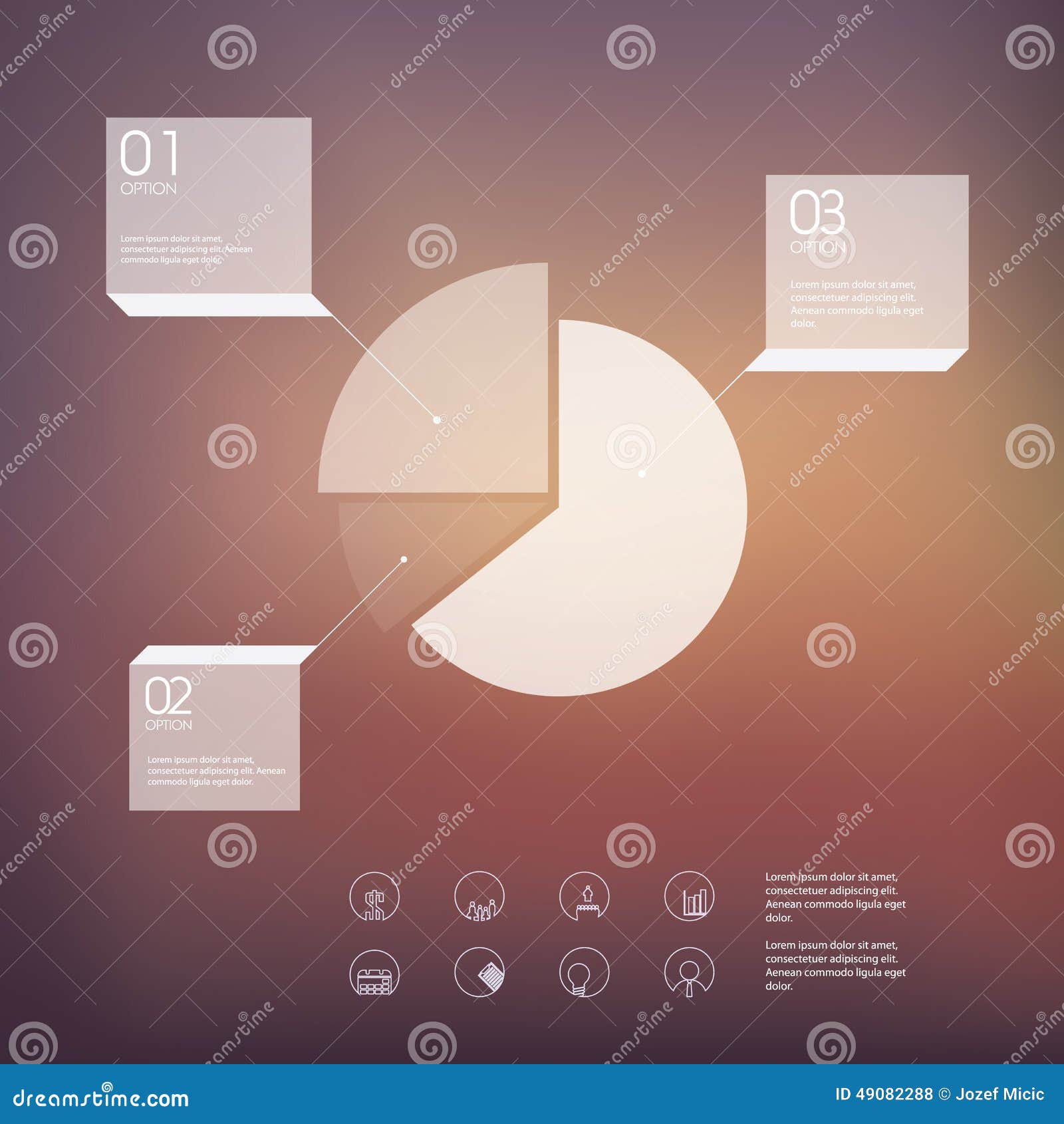 White Infographic Template with Transparent Stock Vector - Illustration ...