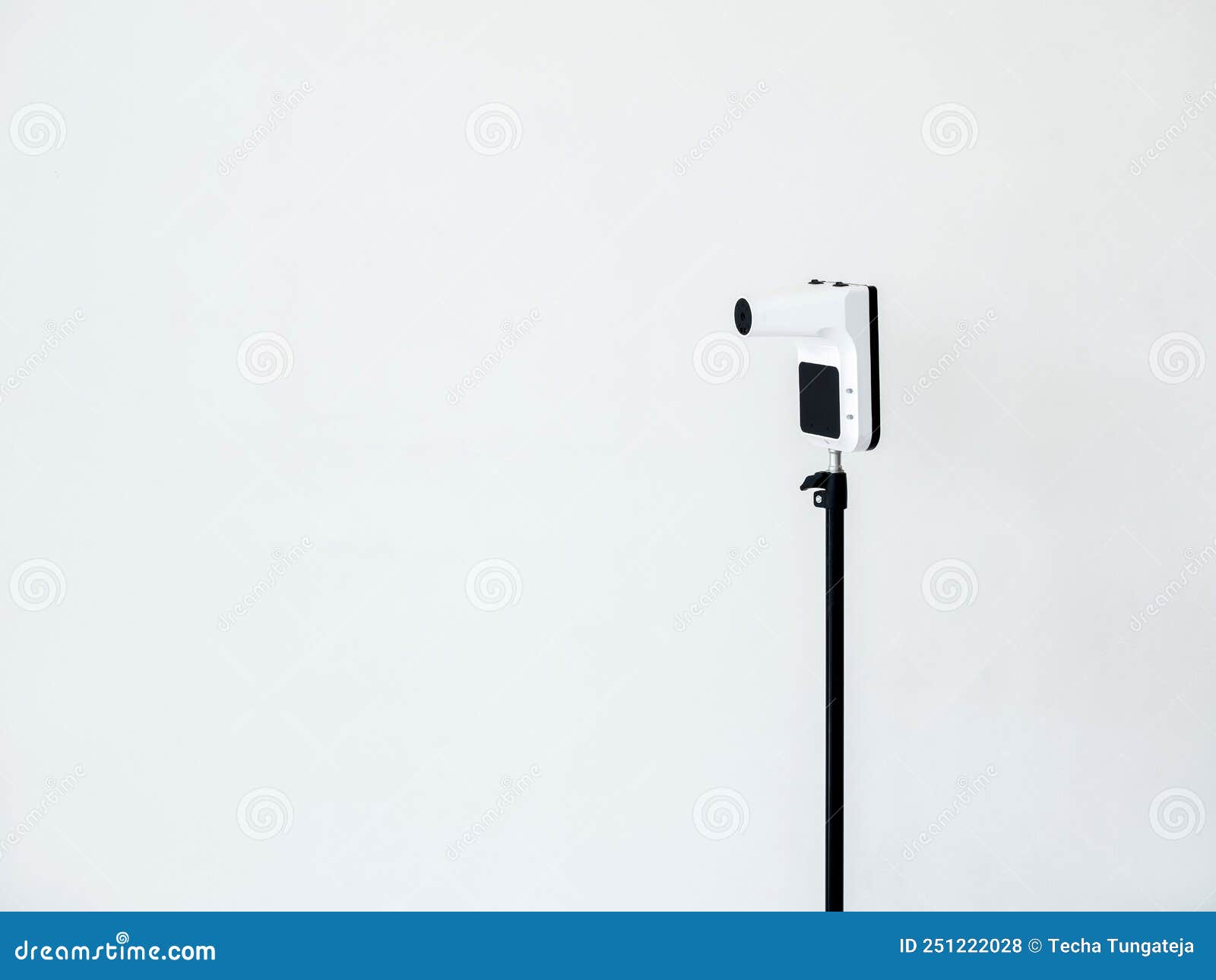 White Infrared Thermometer, Digital Thermometer with Stand Isolated on ...