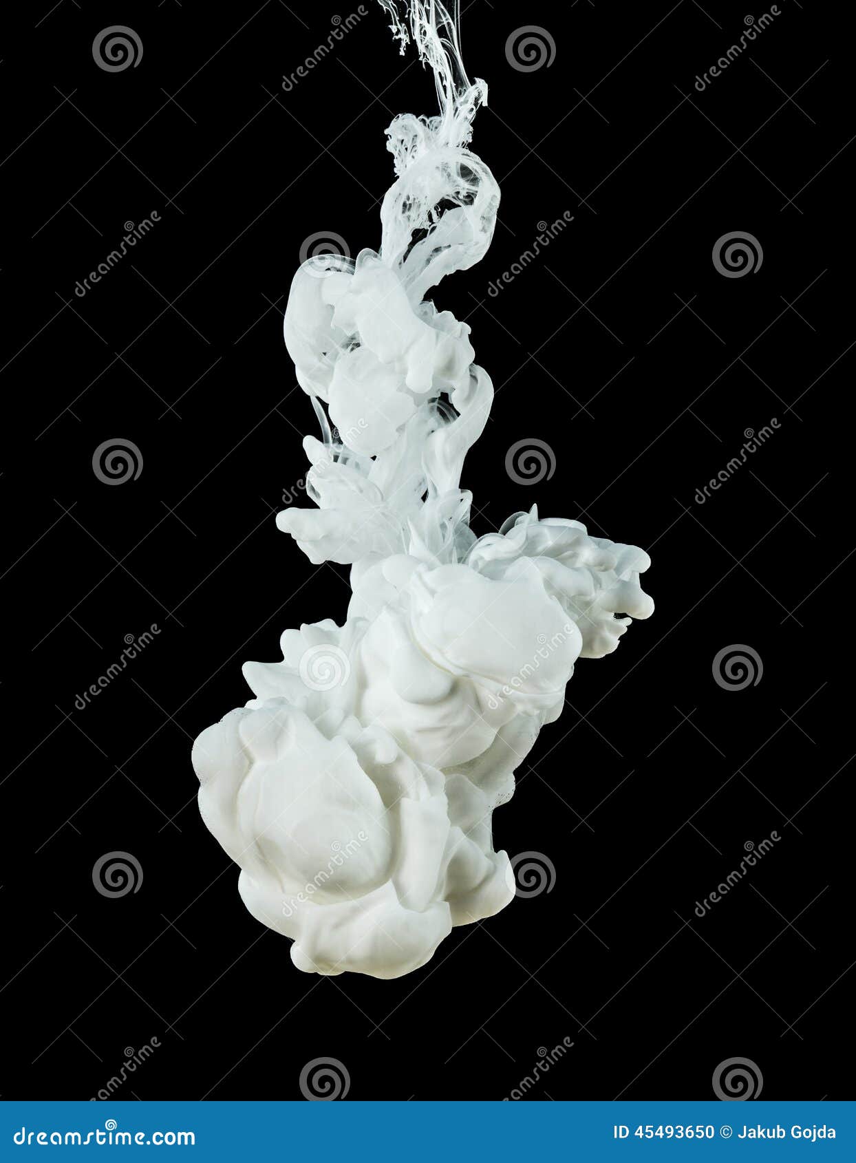 White Ink Isolated on Black Background Stock Photo - Image of blend ...