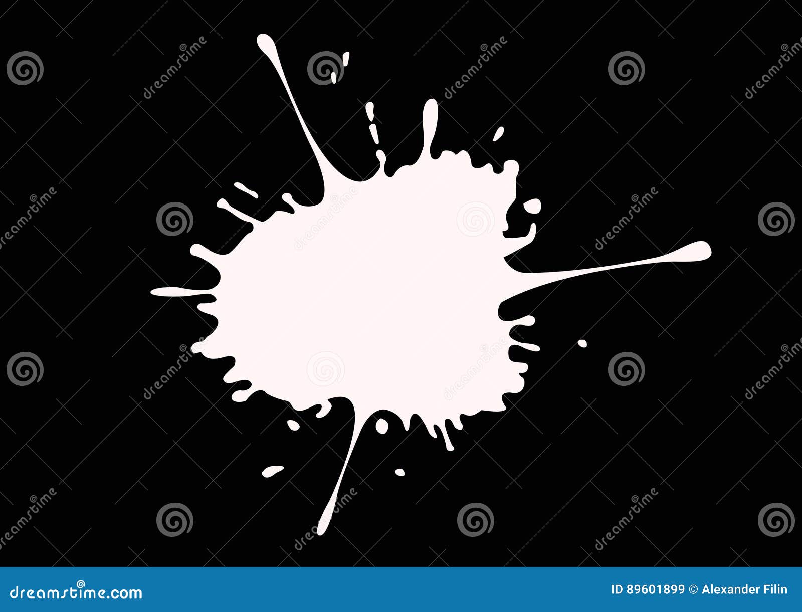 White Ink Splash on a Black Background Stock Vector - Illustration of ...