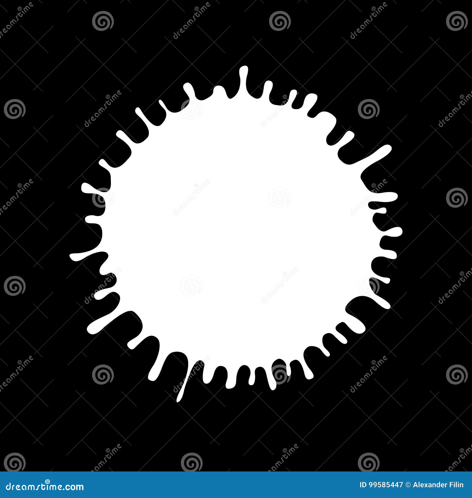White Ink Splash on a Black Background Stock Vector - Illustration of ...