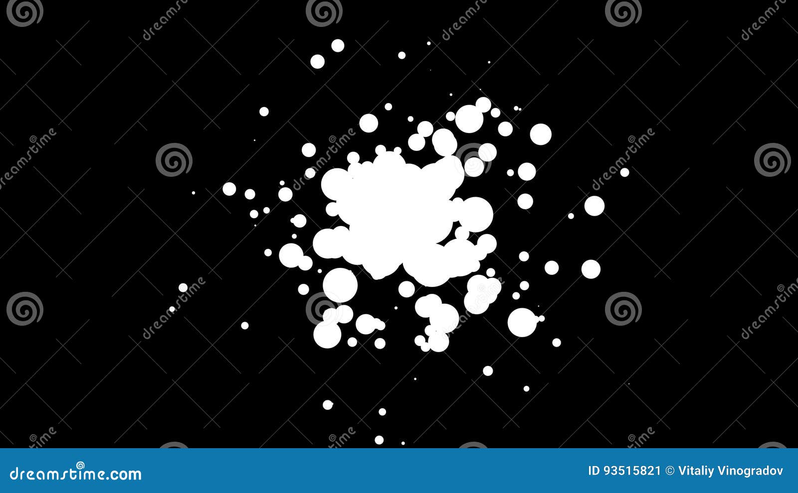 White Ink Splash Solid Design on Black Background 4K Vj Short Loop 5 ...