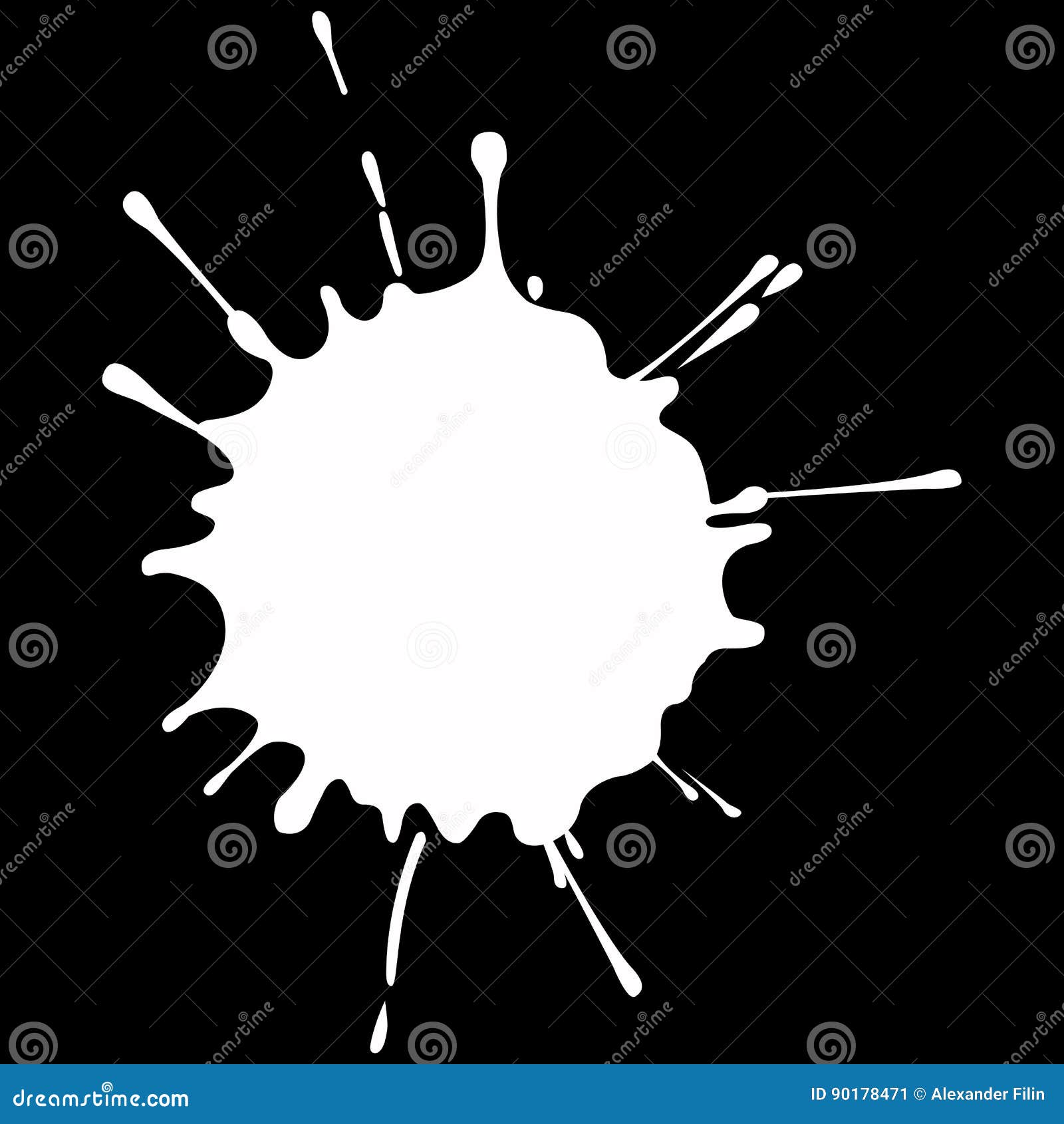 White Ink Splash on a White Background Stock Vector - Illustration of ...