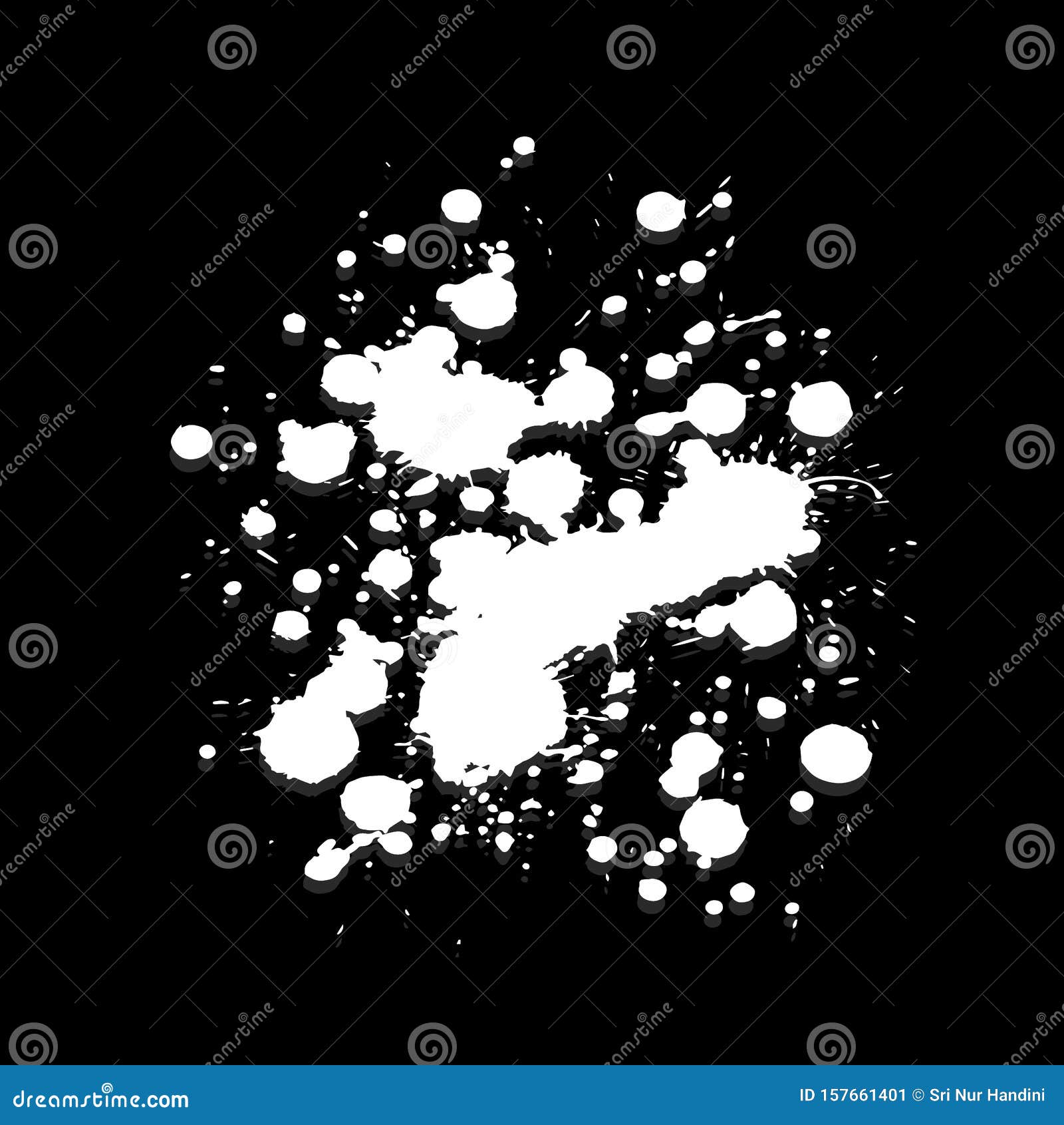 White Ink Splatter Background Stock Illustration - Illustration of ...