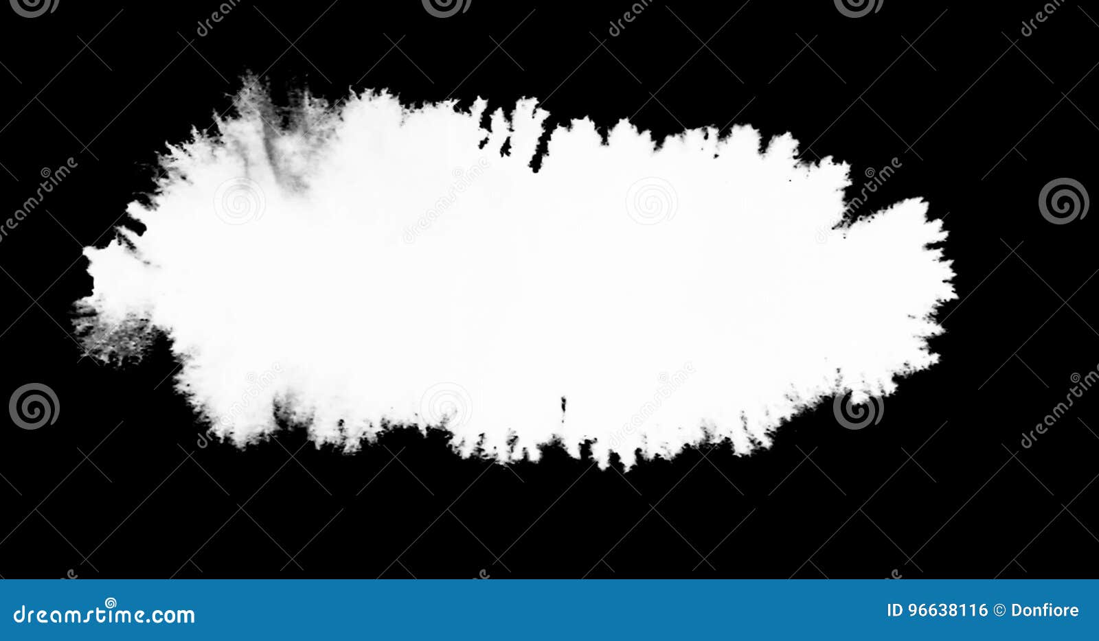White Ink Splattering Flowing and Washing on Black Background Stock ...
