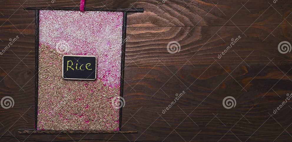 White and integral rice stock image. Image of signboard - 63522595