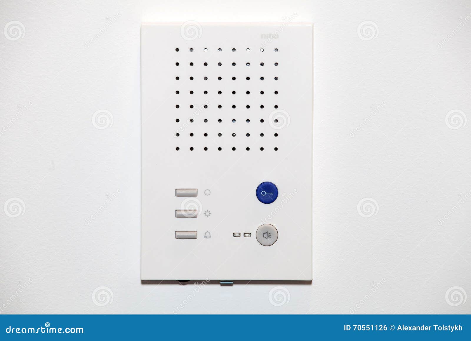 White intercom system stock photo. Image of button, control - 70551126