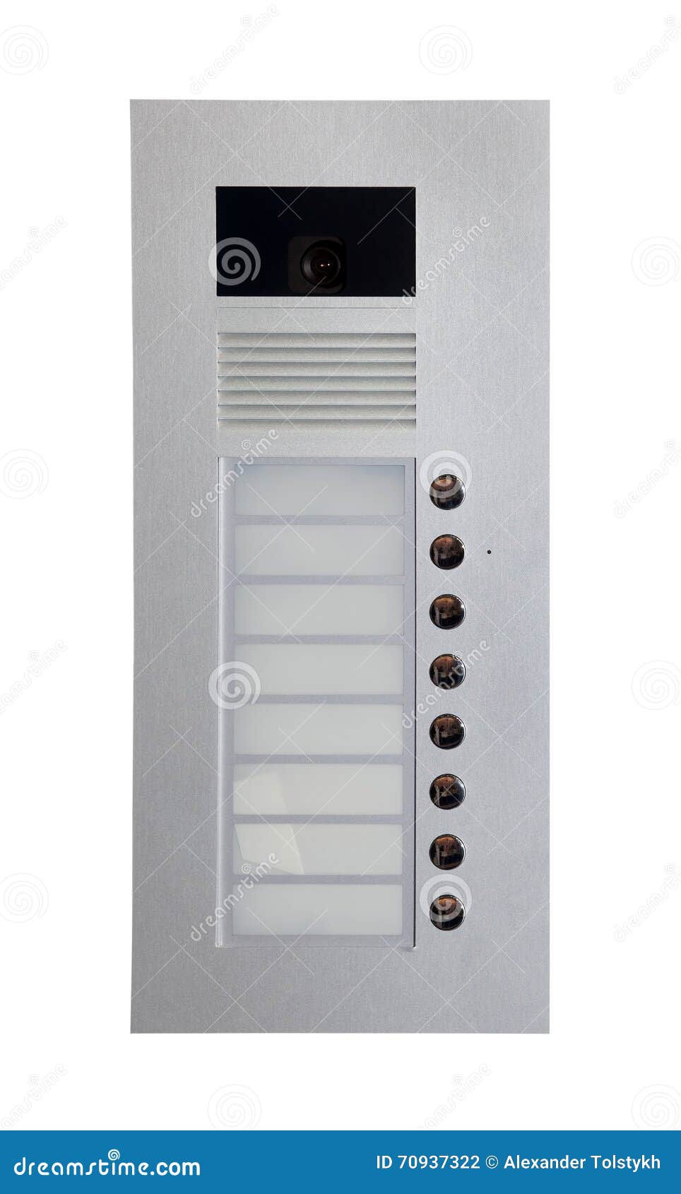 White Intercom System Isolated Stock Photo - Image of camera, button ...