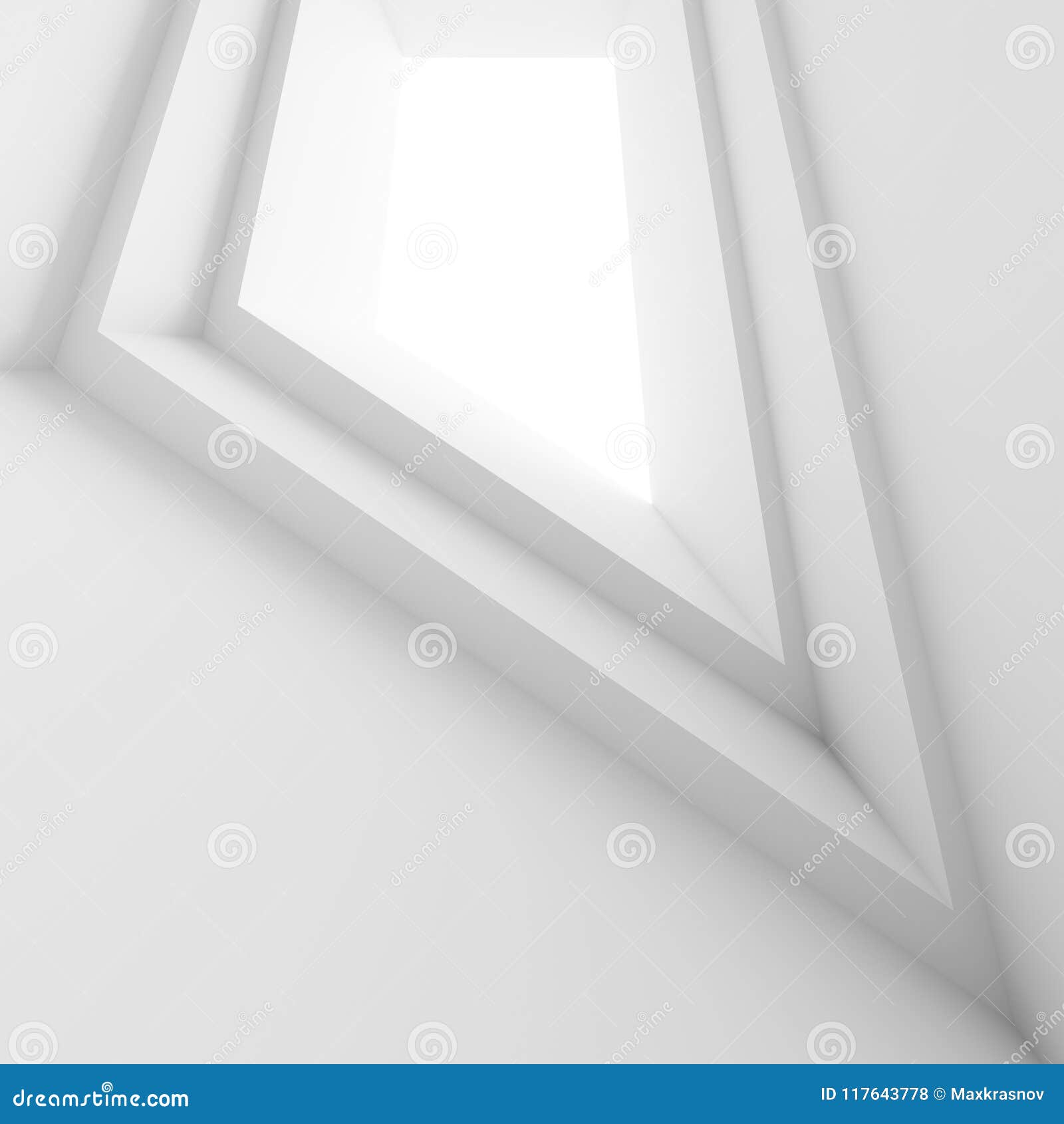 White Interior Background. Empty Room with Window Stock Illustration ...