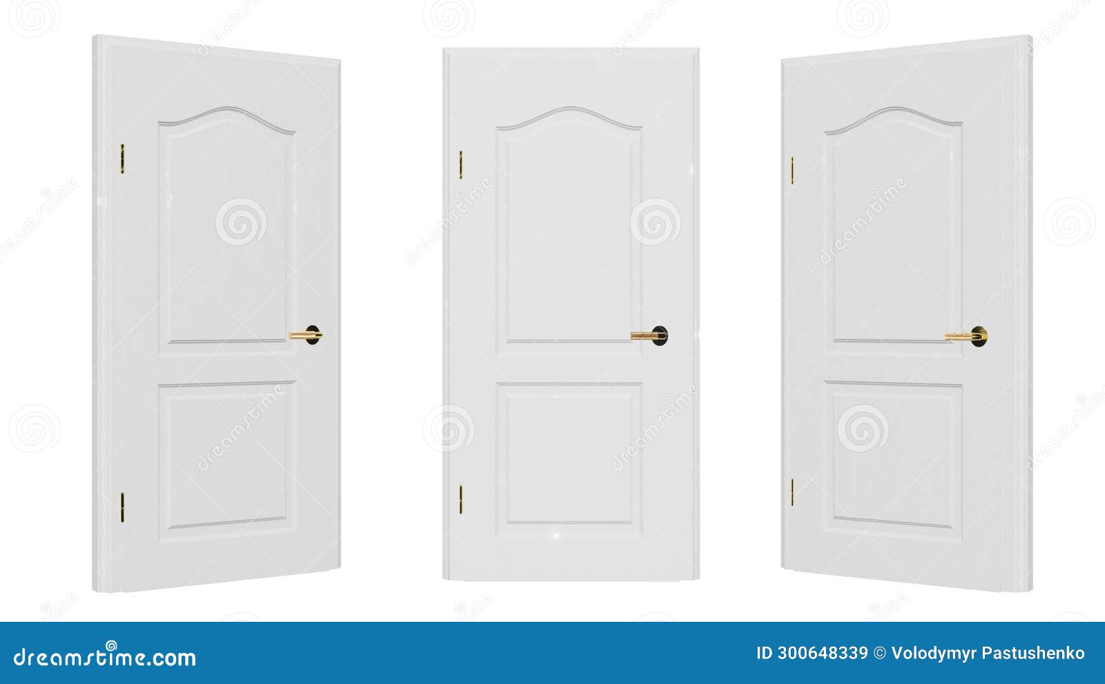 White Interior Doors on Isolated Background Stock Illustration ...