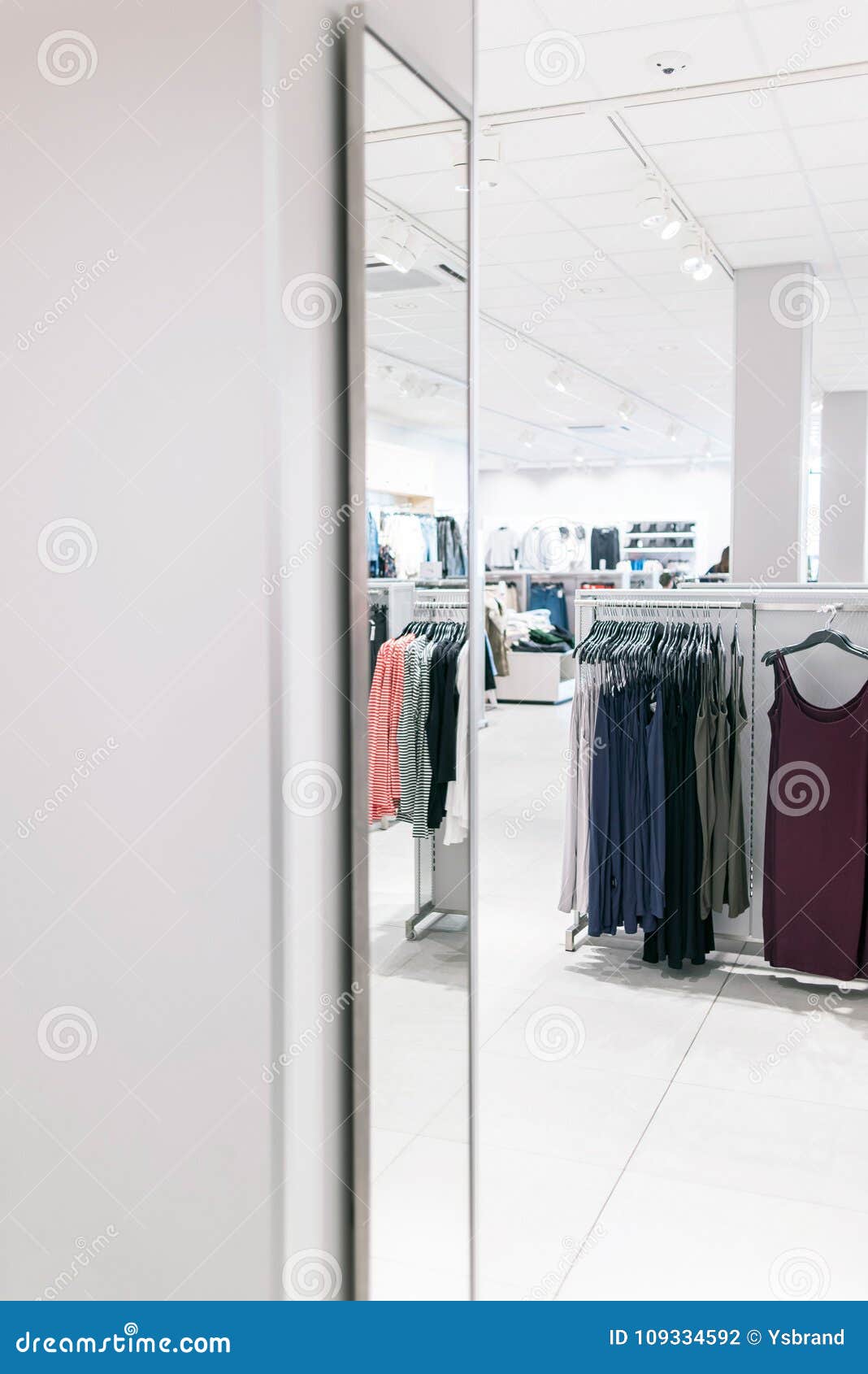 White Interior of Fashion Store. Stock Photo - Image of consuming ...