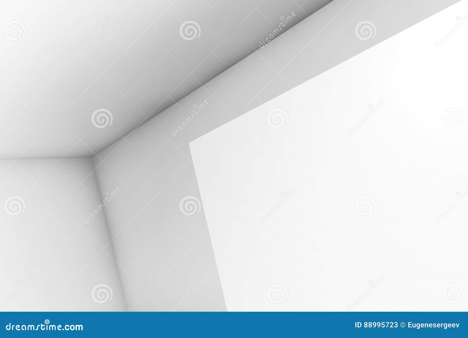 White Interior Fragment. Square 3d Stock Illustration - Illustration of ...
