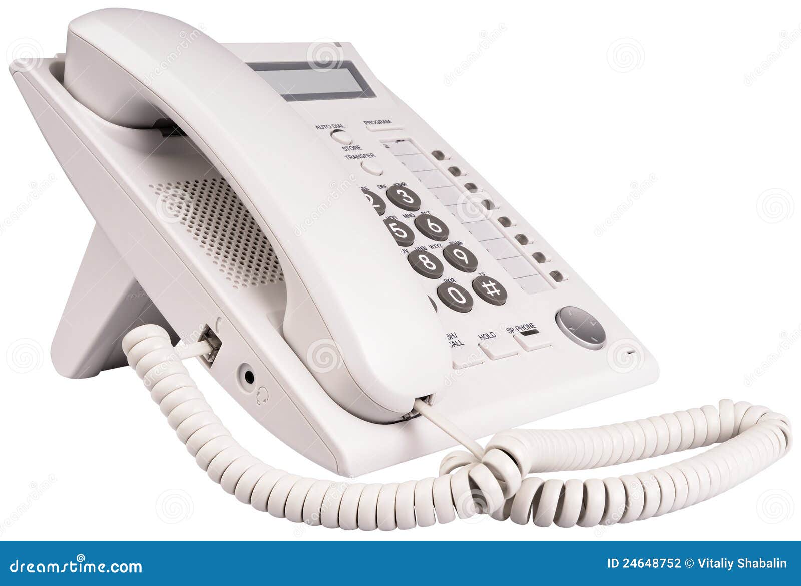 White IP Telephone Isolated Stock Photo - Image of communicate ...