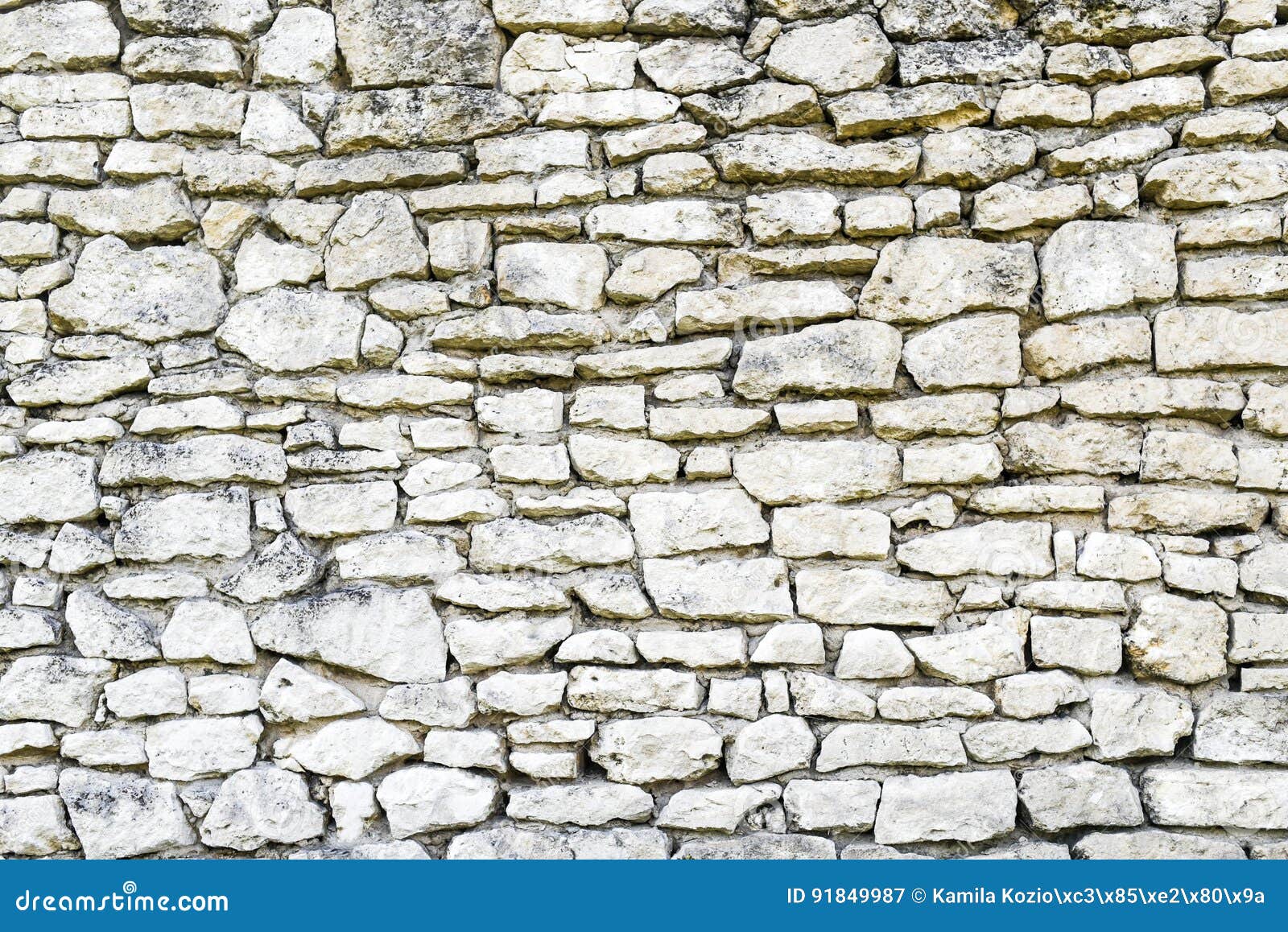 Irregular Brick Arrangement. On The Wall. In Black And White. Royalty ...