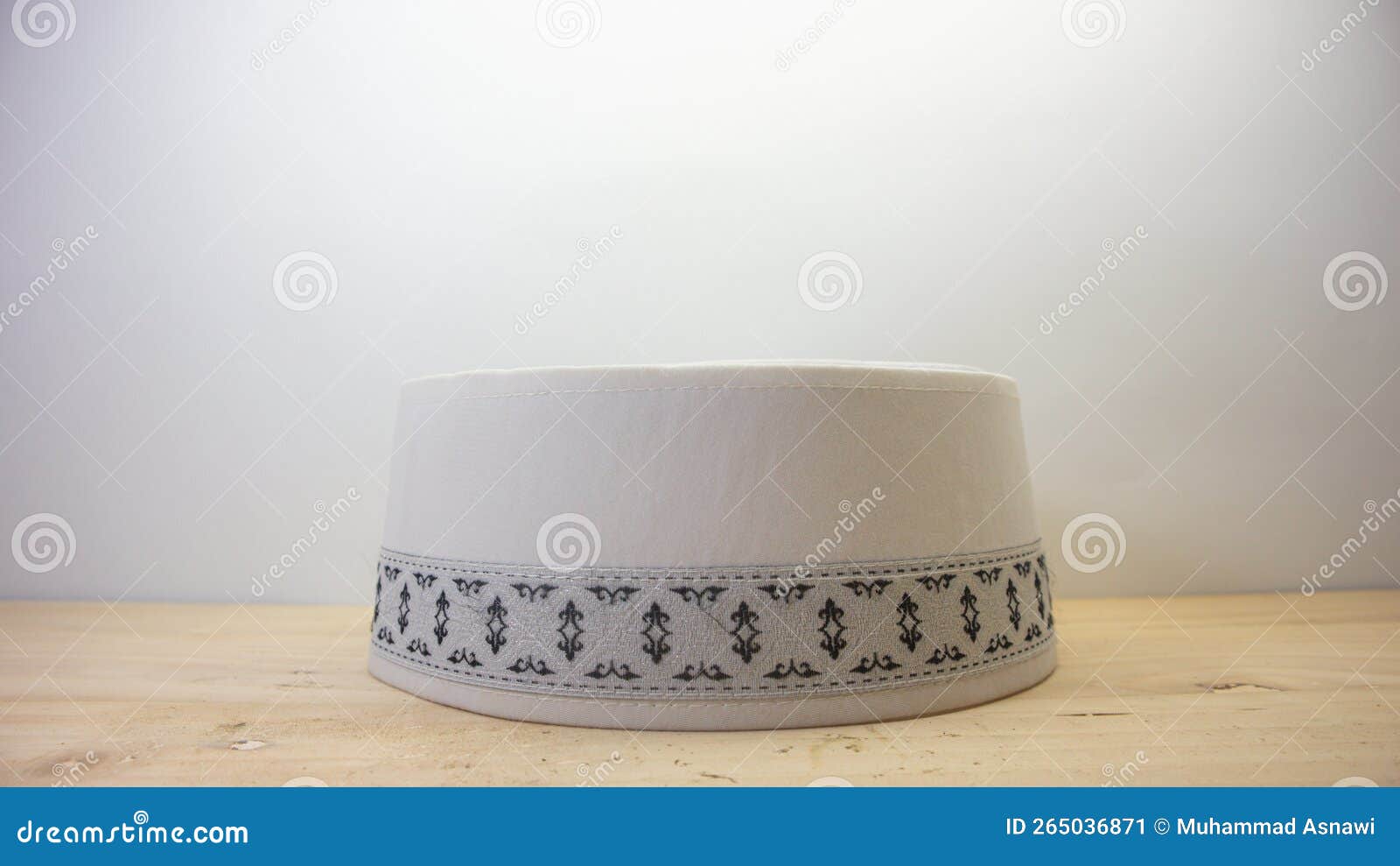 White Islamic Caps with Black Patterns are Usually Worn by Muslim Men ...