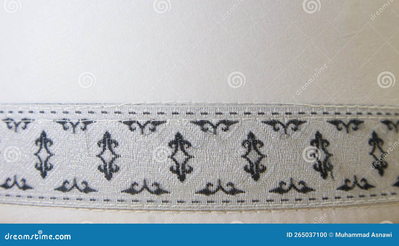 White Islamic Caps with Black Patterns are Usually Worn by Muslim Men ...