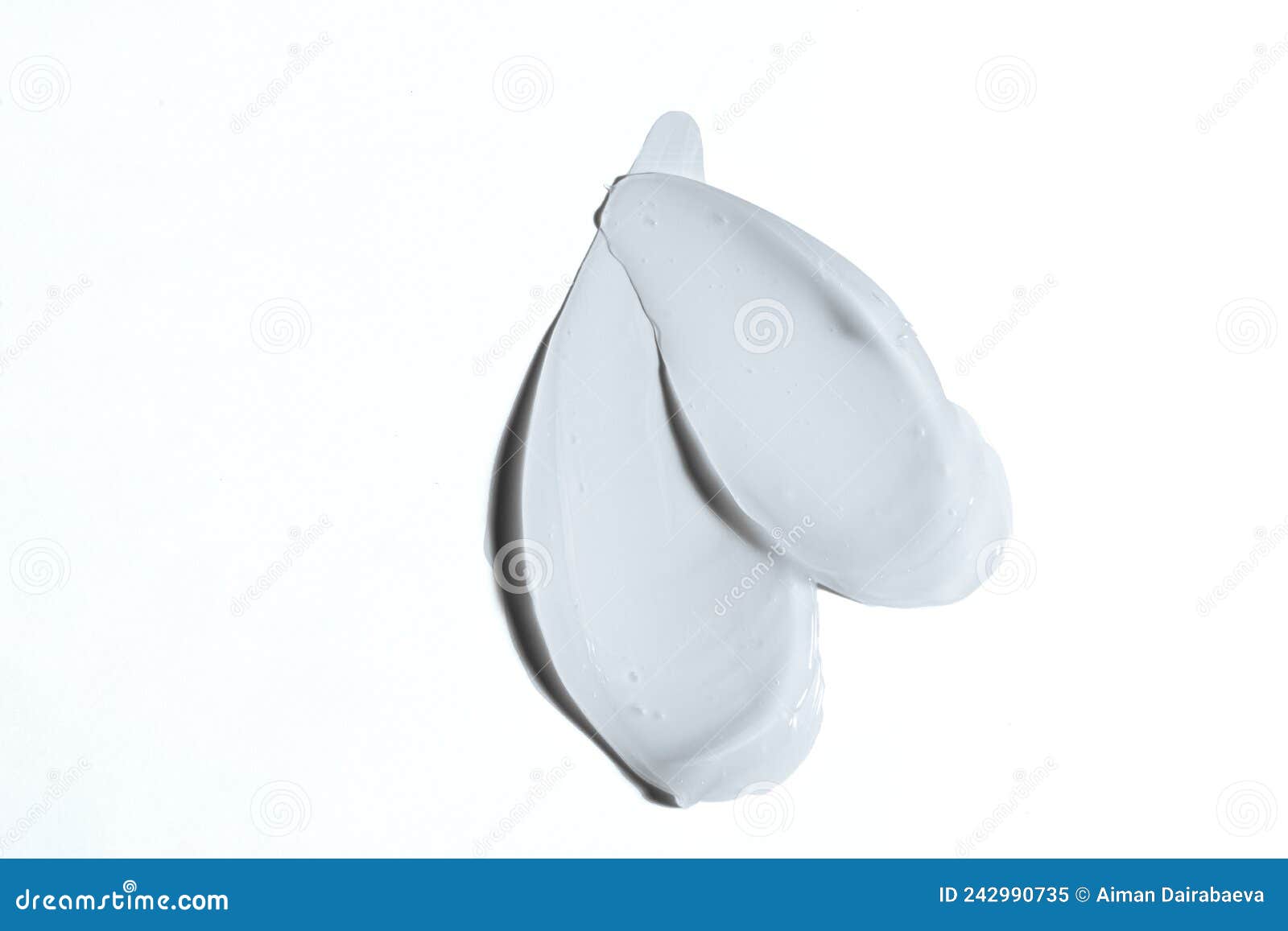 Liquid Cream Cosmetic Smudge Texture on a White Background Stock Image ...