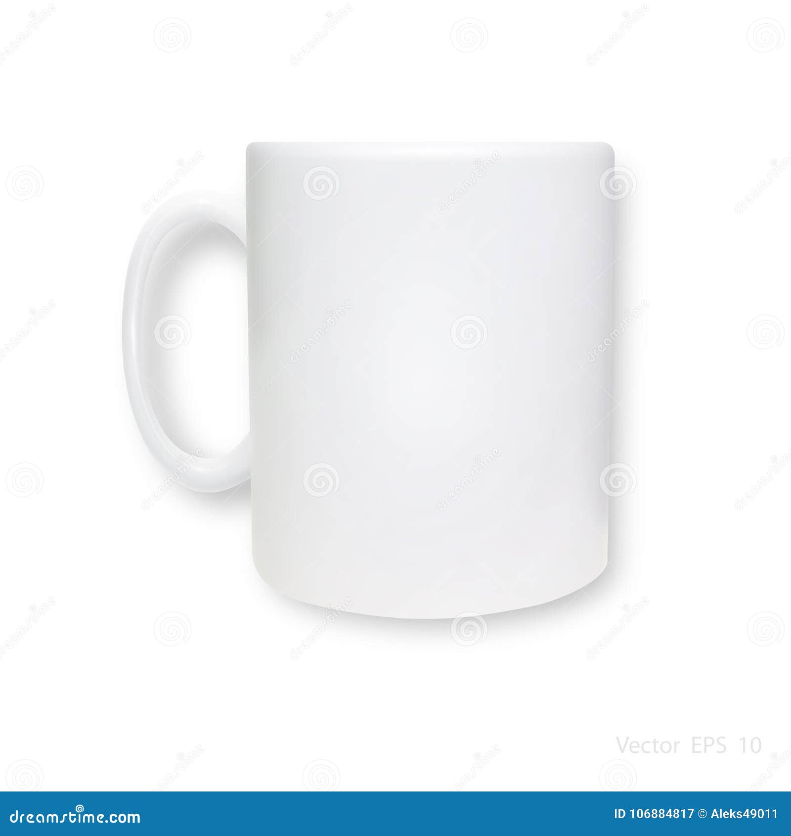 White isolated mug, vector stock vector. Illustration of photorealistic ...