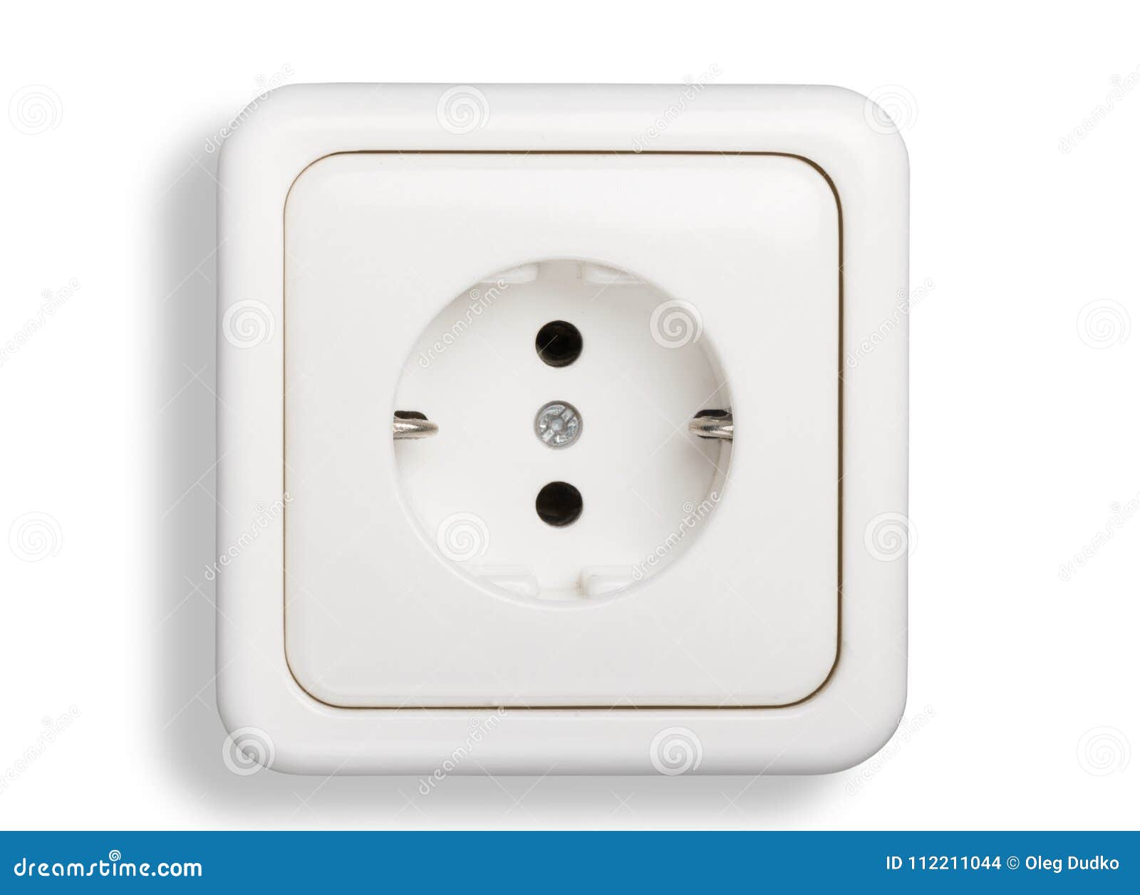 White Socket Front View Isolated on White Stock Photo - Image of ...