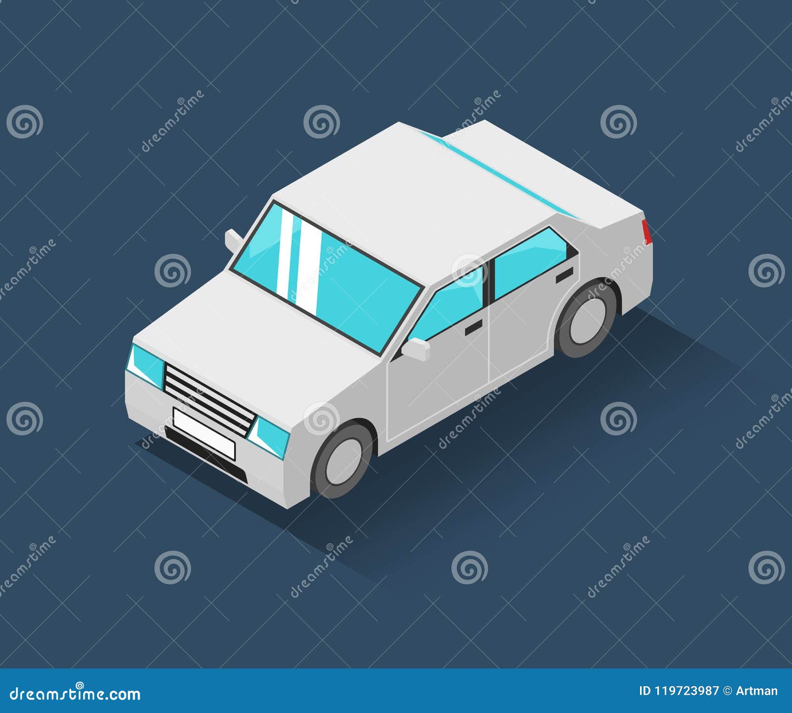 Car Isometric Icon. Vector Illustration Stock Vector - Illustration of ...