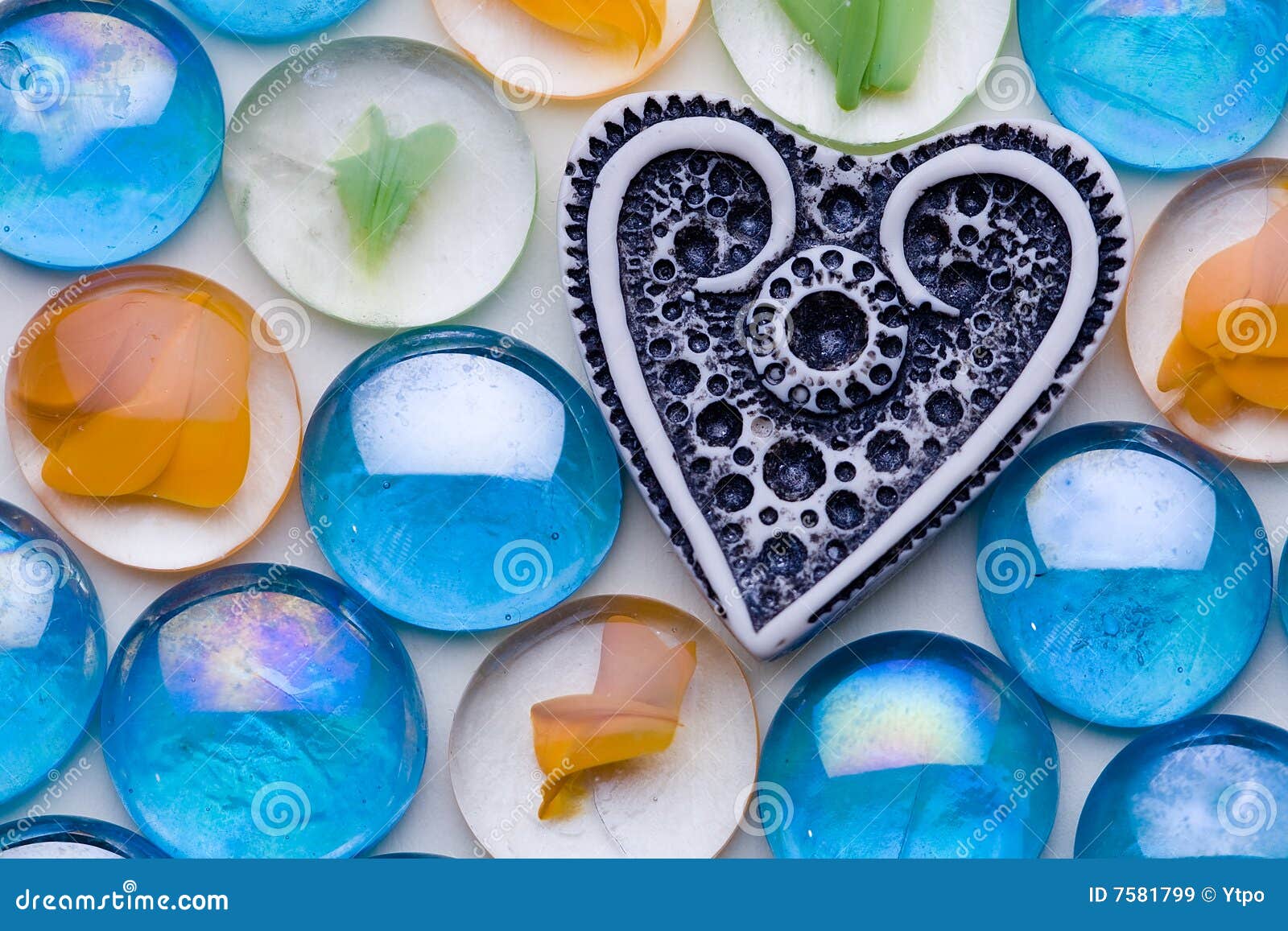 White Ivory Heart Shape is among of Color Glasses Stock Image - Image ...
