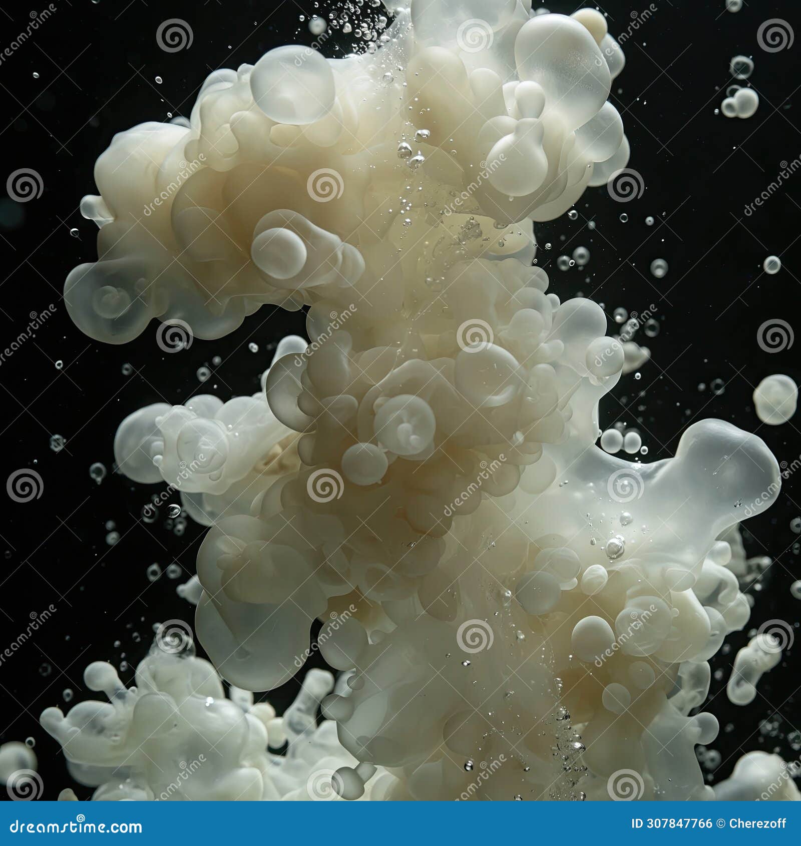 White Jelly Spheres Deform Each Other Stock Photo - Image of ...