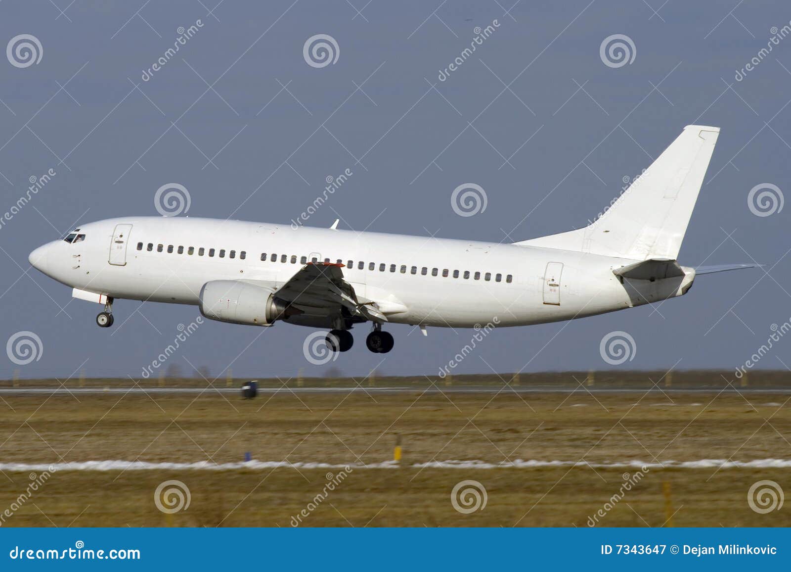 White jet airplane stock image. Image of blue, flight - 7343647