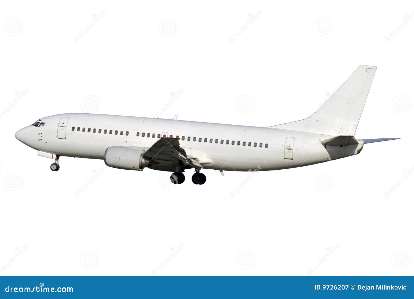 White jet airplane stock image. Image of blue, approach - 9726207