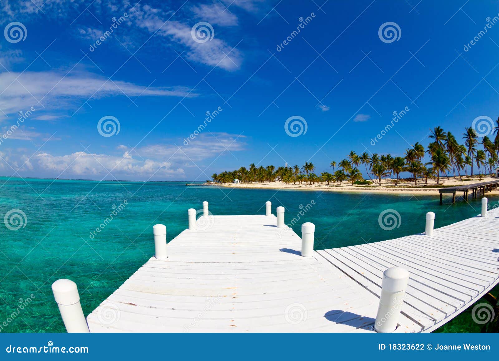 White Jetty at a Tropical Island Stock Photo - Image of landscape, reef ...