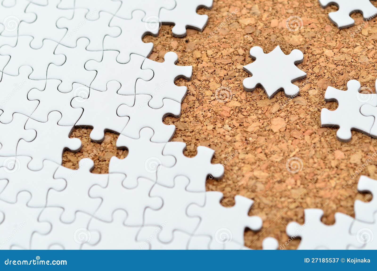 White jigsaw puzzle. stock image. Image of concept, pieces - 27185537