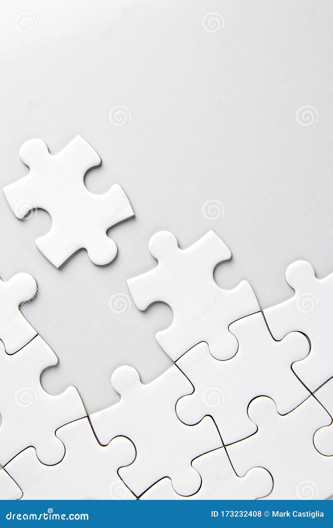White Jigsaw Puzzle on White Background Stock Photo - Image of idea ...