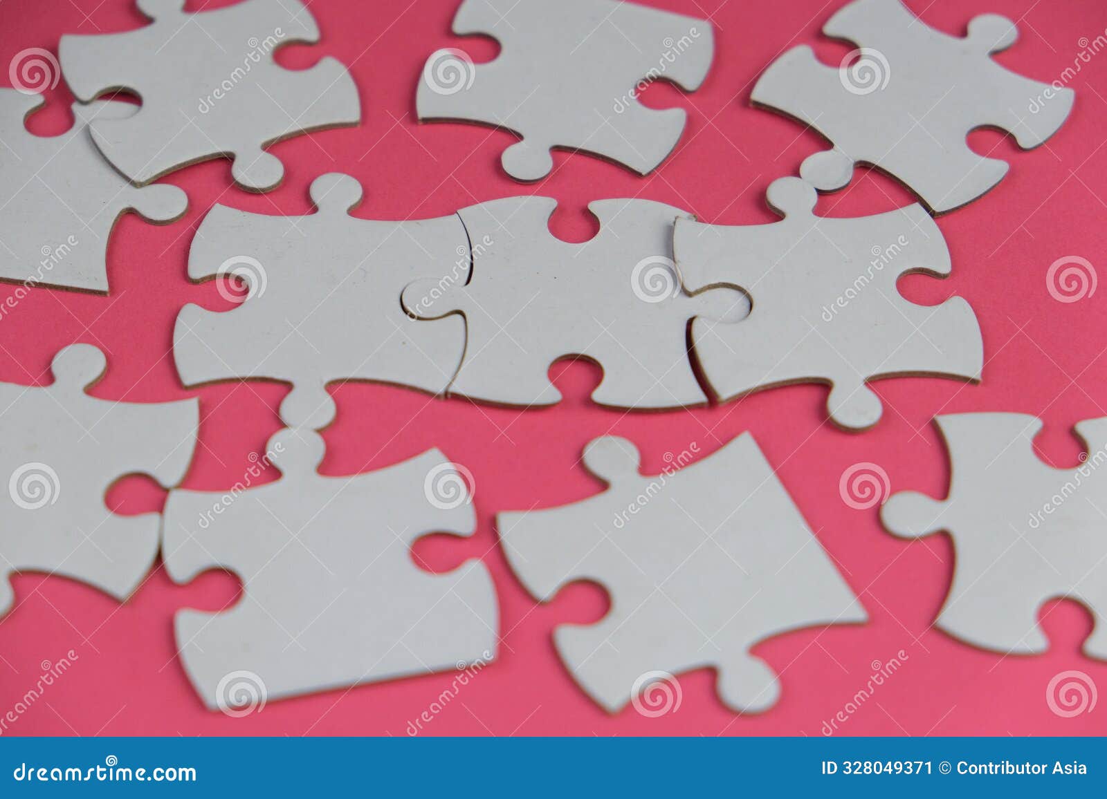 White Jigsaw Puzzle with Missing Puzzle for a Text Template Stock Image ...