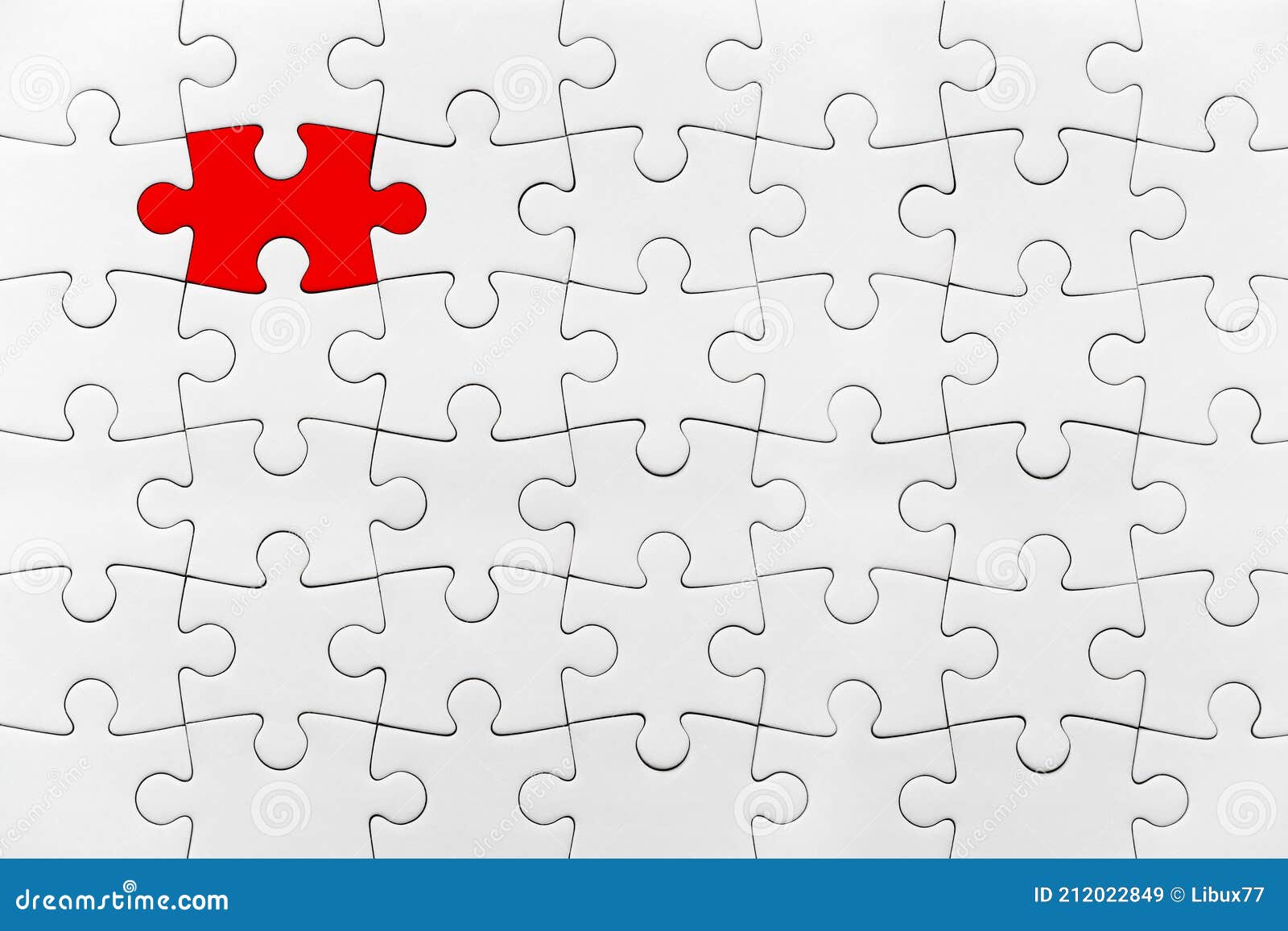 White Jigsaw Puzzle Pattern Red Piece White Jigsaw Puzzle Pattern ...