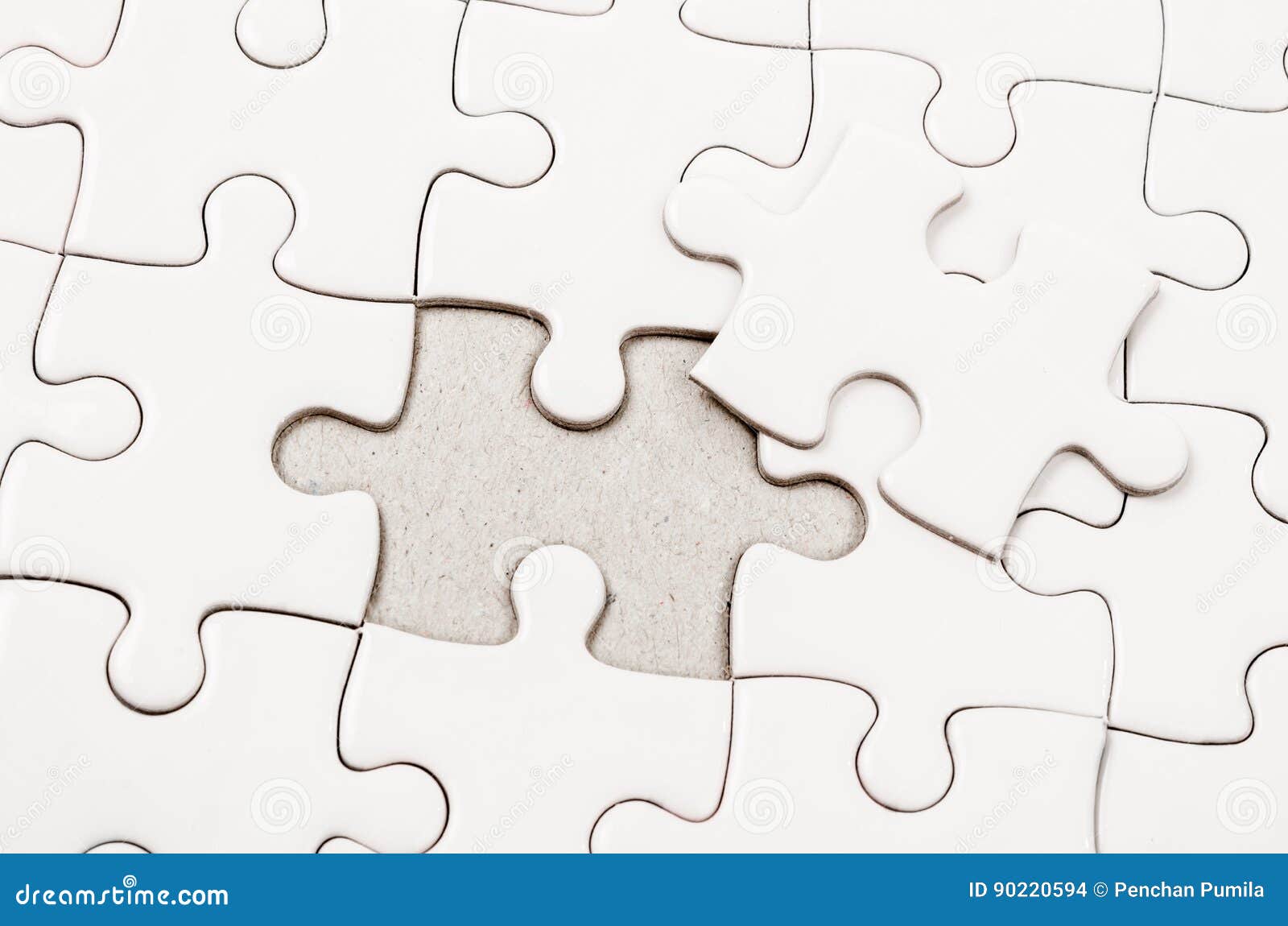 White jigsaw puzzle. stock photo. Image of piece, puzzle - 90220594