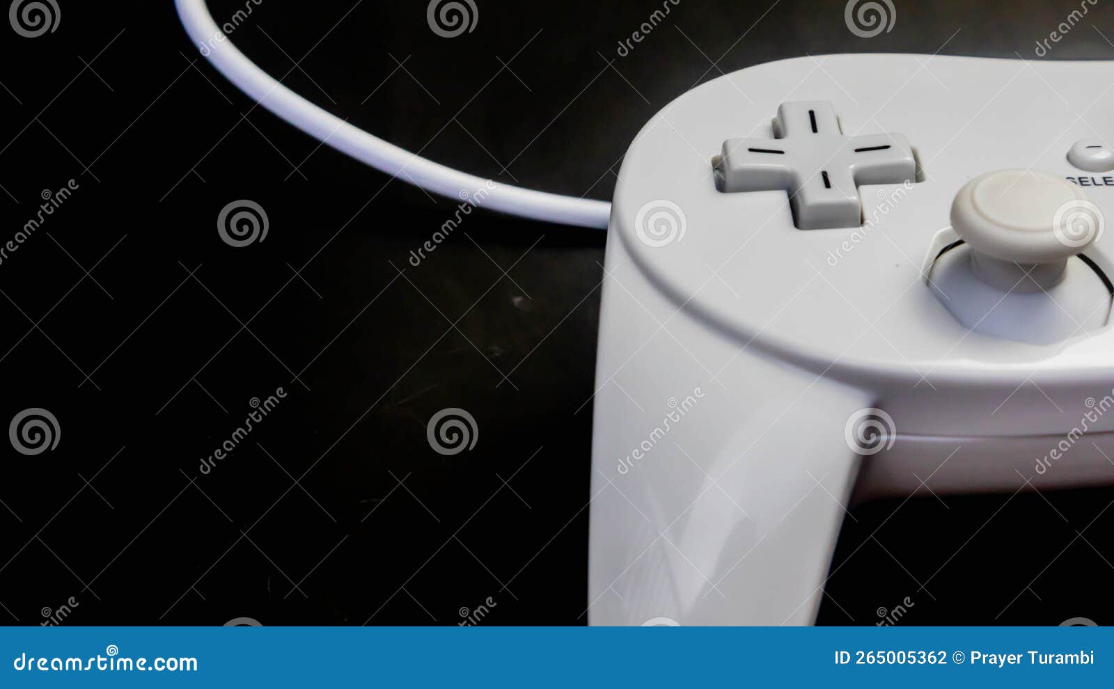 White Joystick Black Background Stock Photo - Image of accessory, black ...