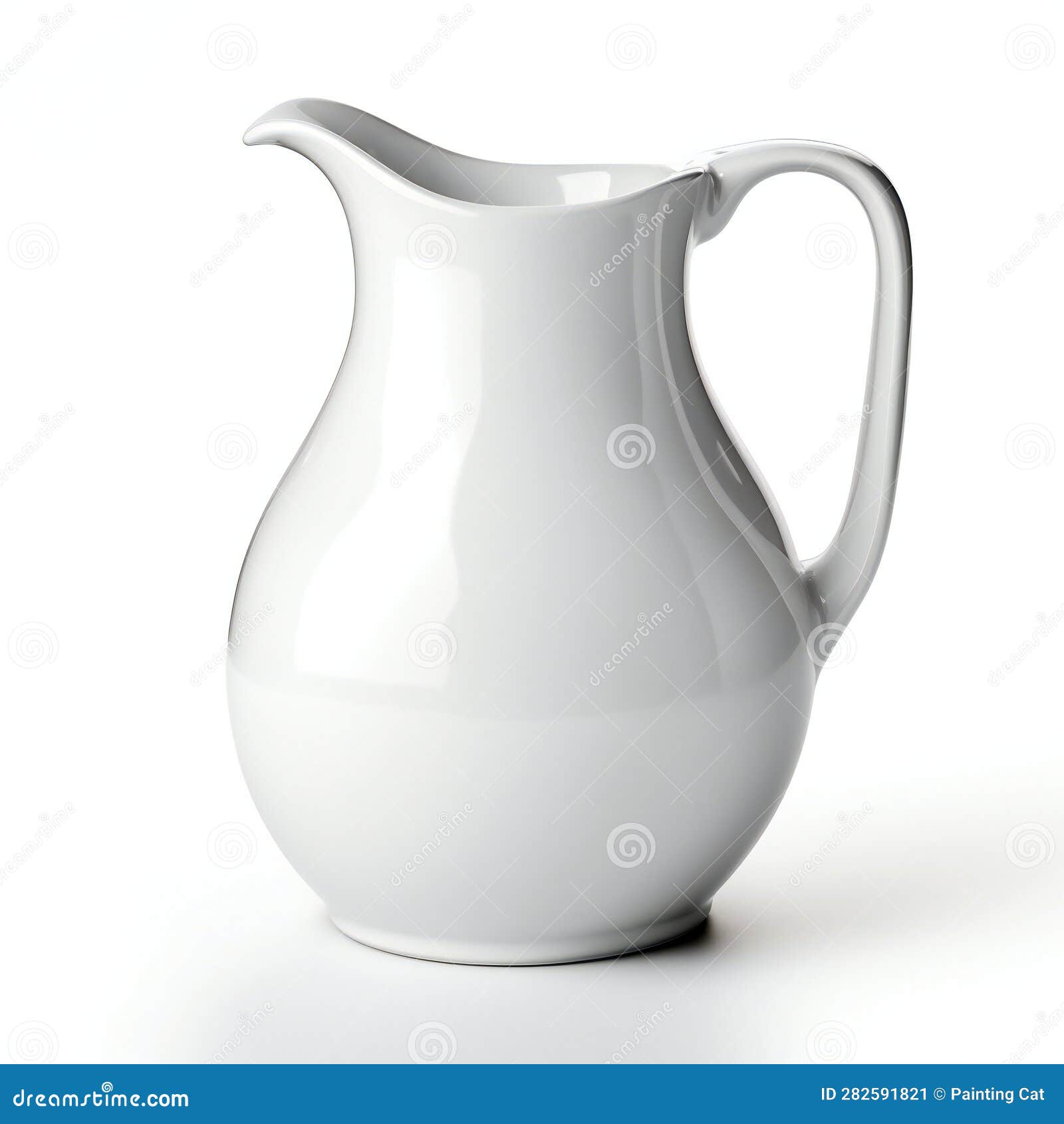 White Jug on a White Background Stock Illustration - Illustration of ...