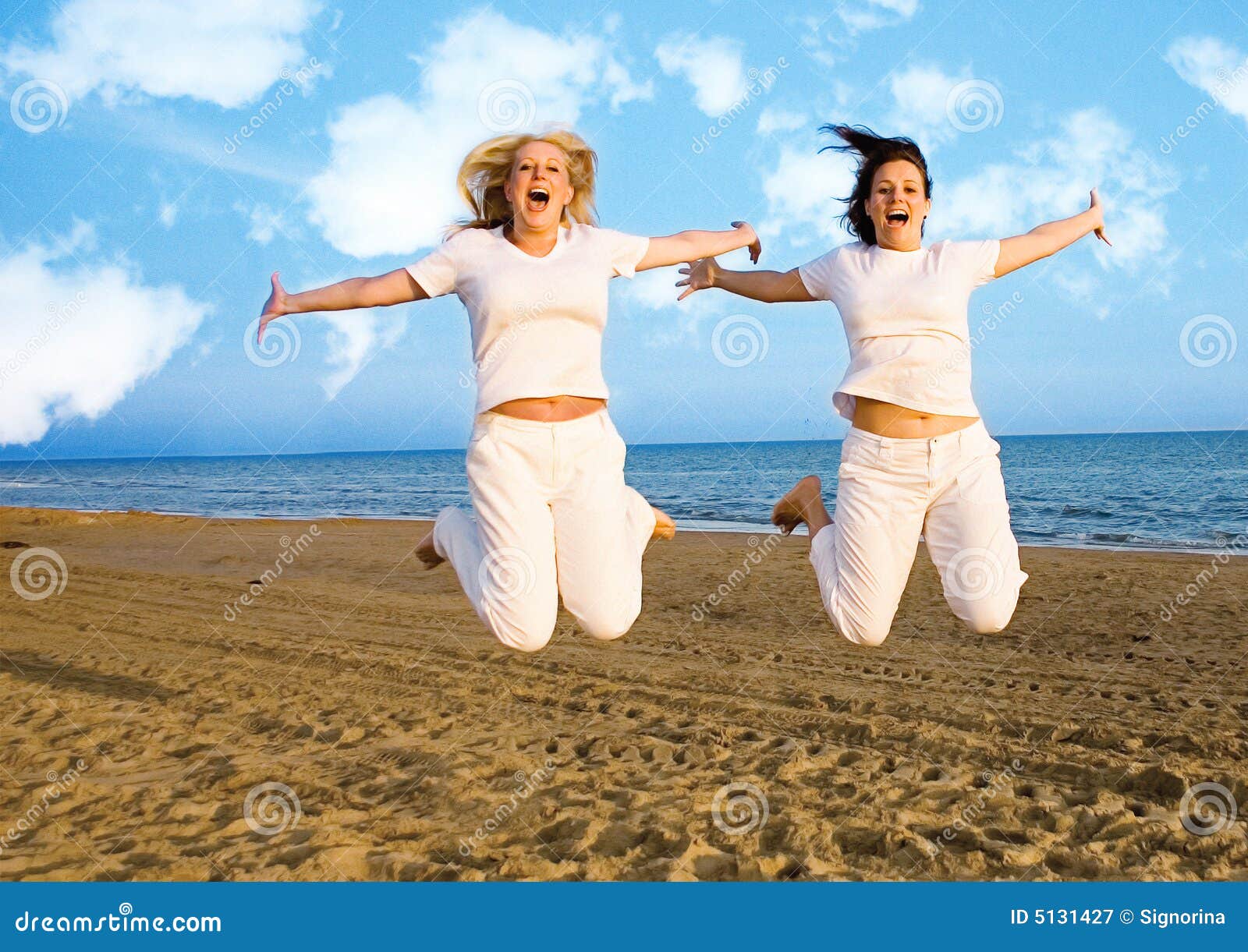 White jump 2 with clouds stock image. Image of jumping - 5131427