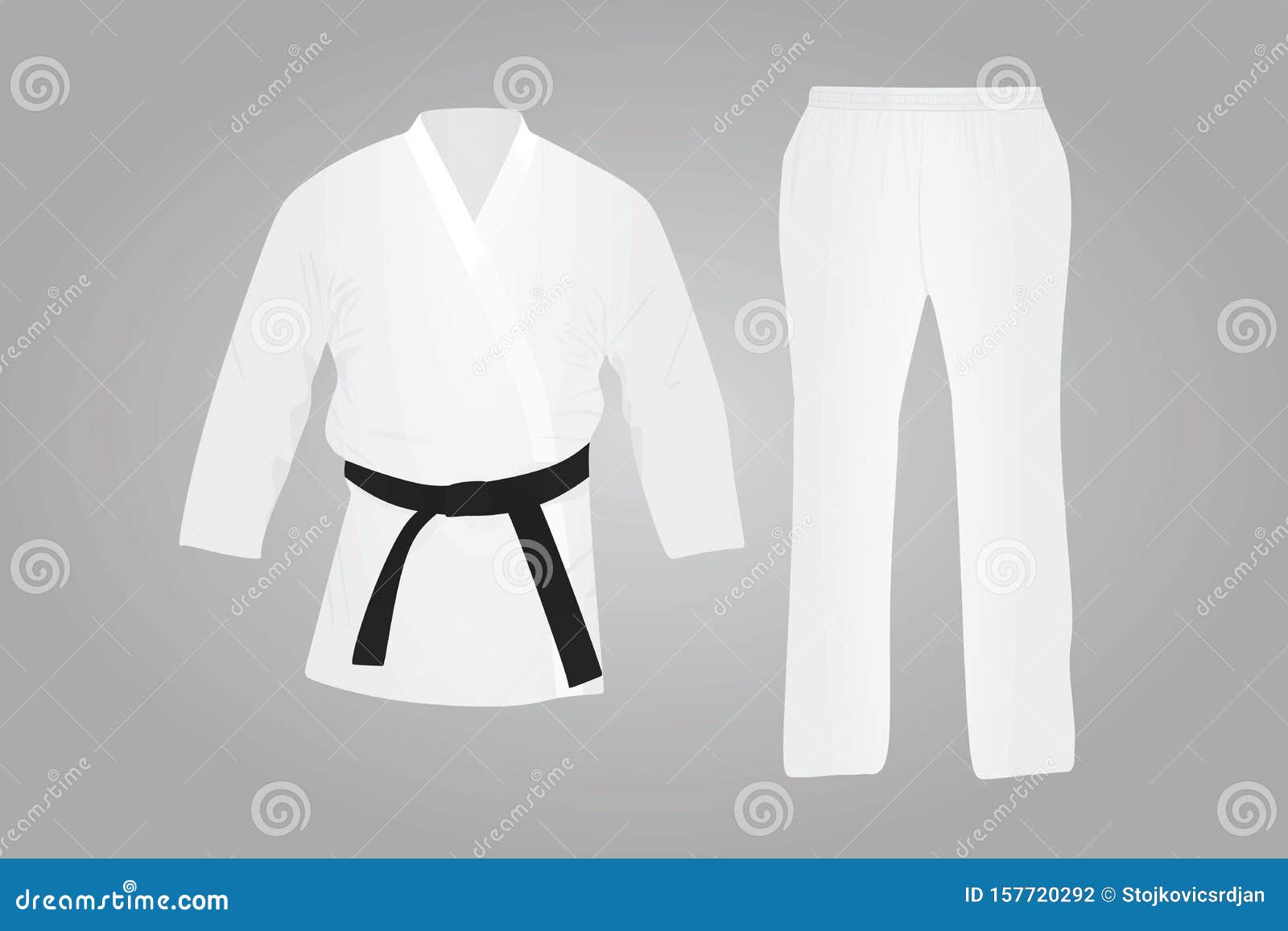 White karate suit stock vector. Illustration of japanese - 157720292