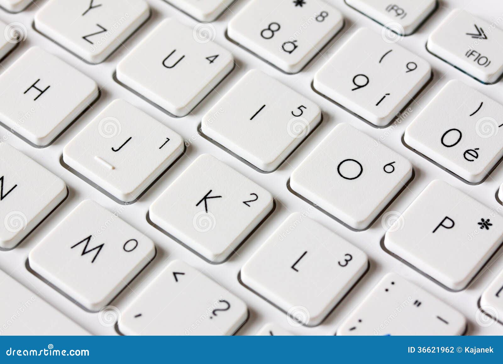 White Key Board Laptop Computer Stock Photo - Image of notebook ...