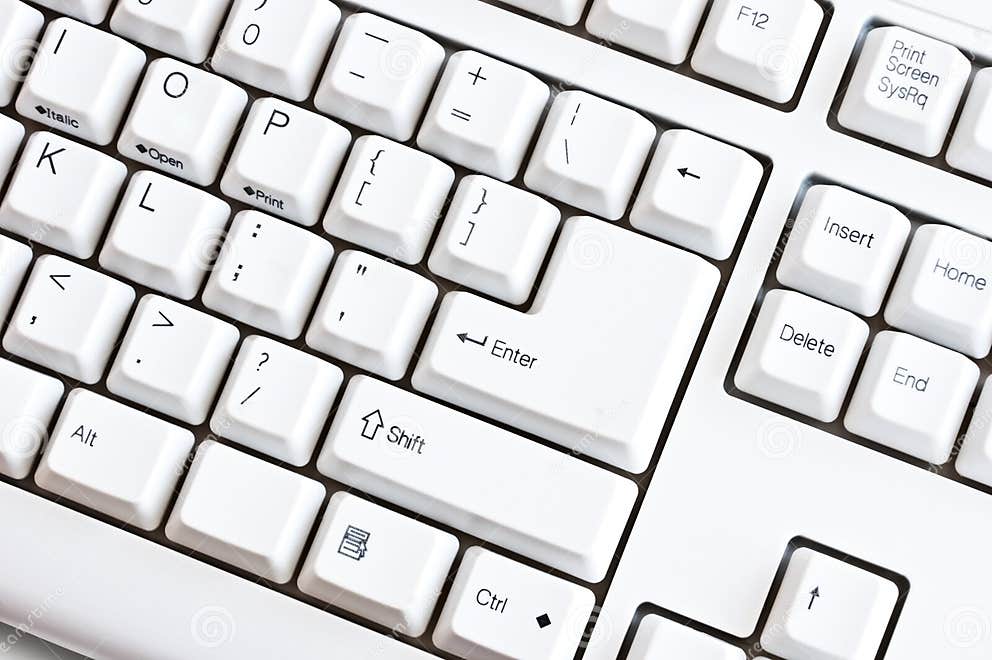 White keyboard stock image. Image of assistance, alphabet - 14311583
