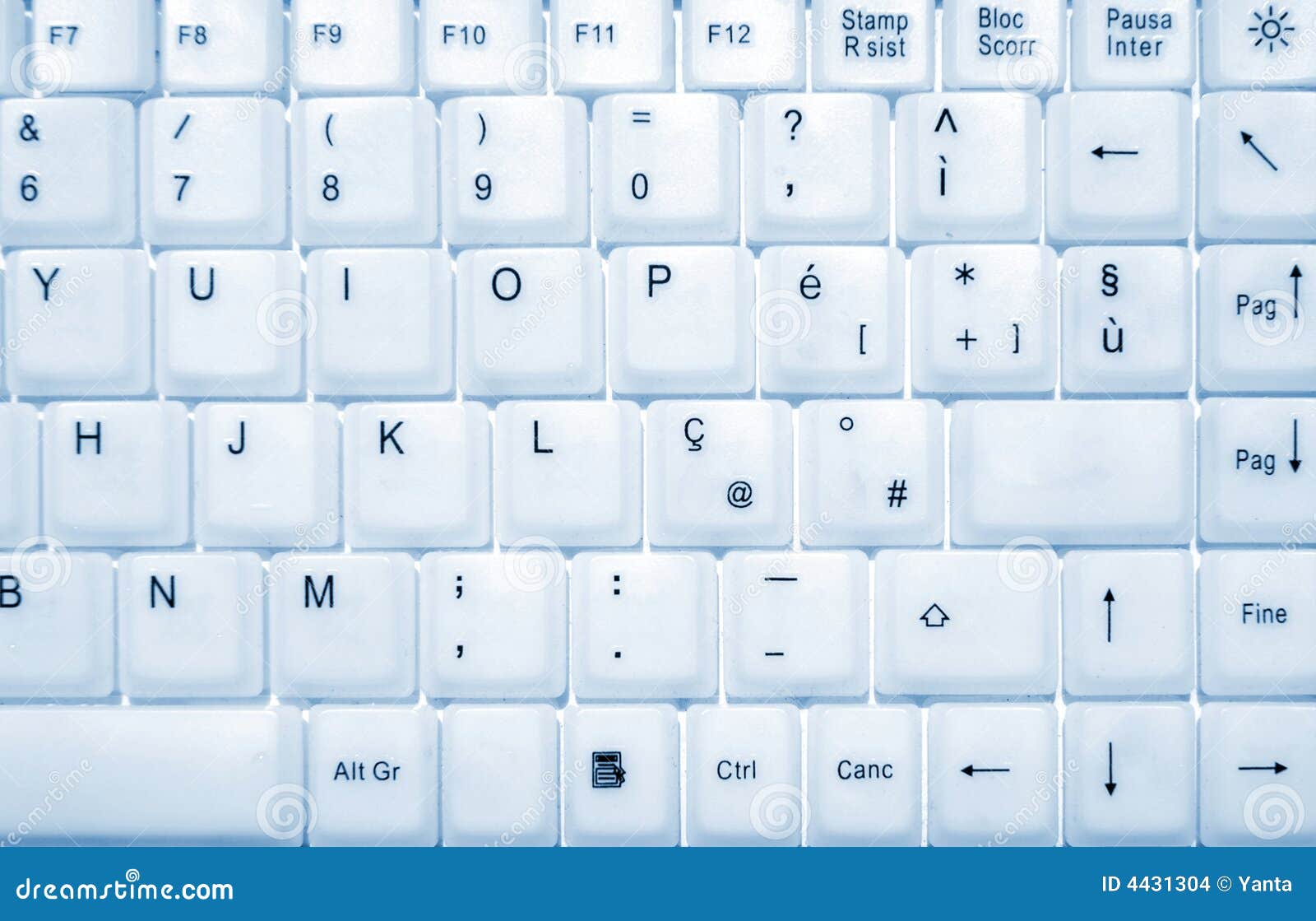 White keyboard stock photo. Image of modern, accessory - 4431304