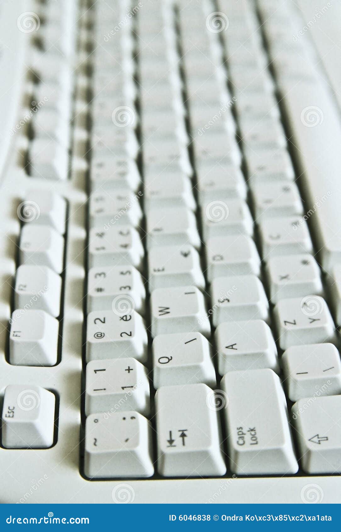 White keyboard stock photo. Image of caps, qwerty, computer - 6046838