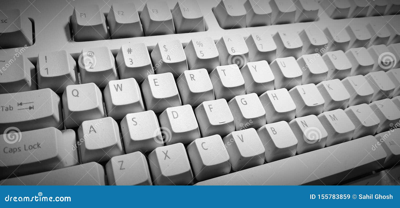 White Keyboard of a Computer. Stock Image - Image of office, alphabet ...